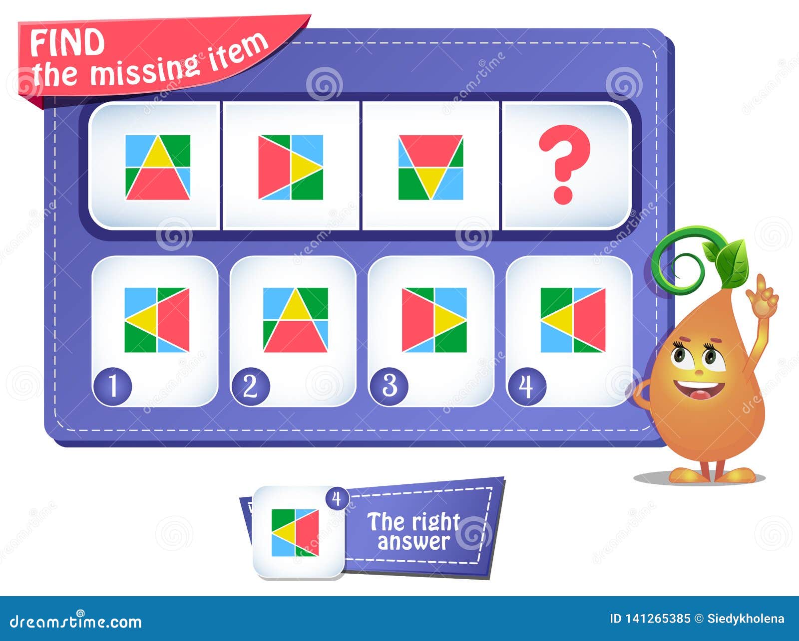 Shapes Educational Iq Comes Next Puzzle Stock Illustration ...
