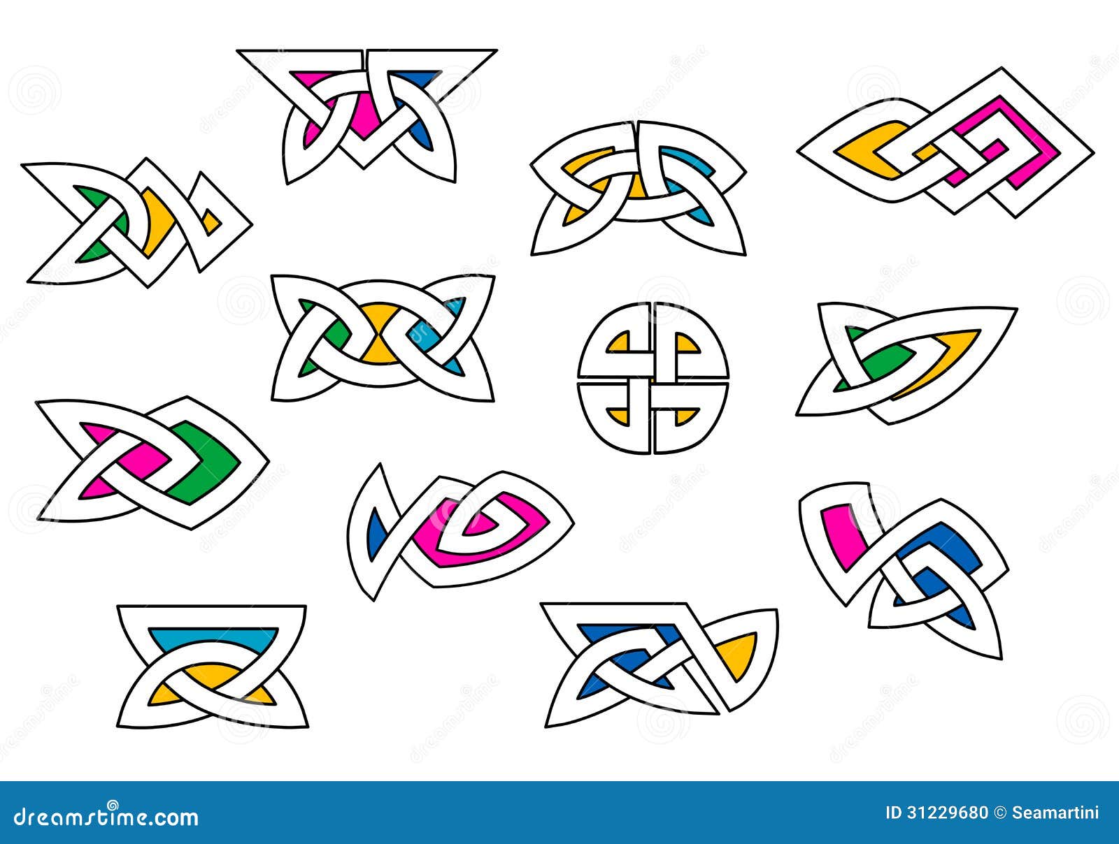 Shapes and Elements in Celtic Stock Vector - Illustration of design ...