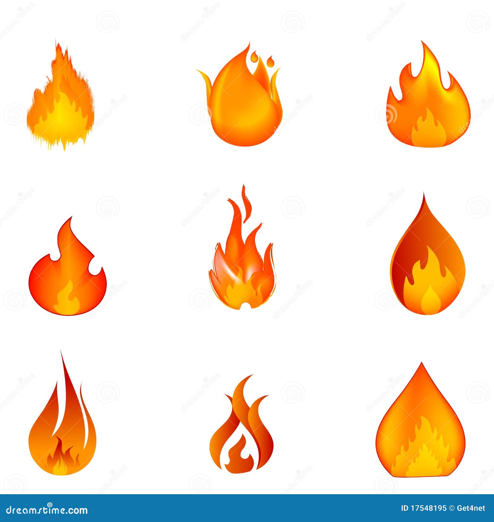 Shapes of fire stock vector. Illustration of nature, blazing - 17548195