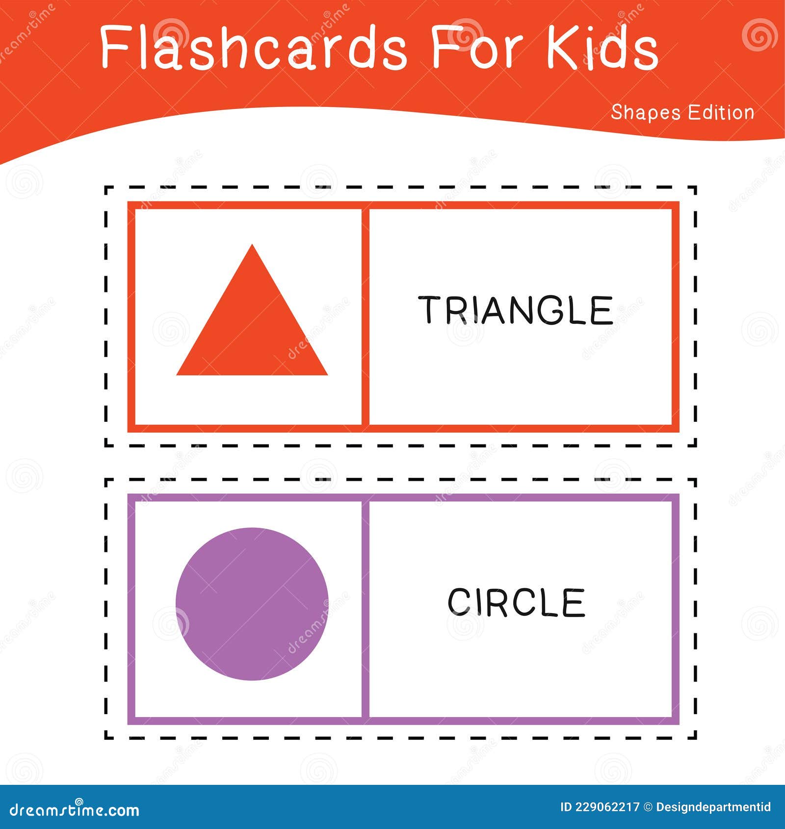 Vector Set Of Flashcards For Kids With Cute Animal Themes ...