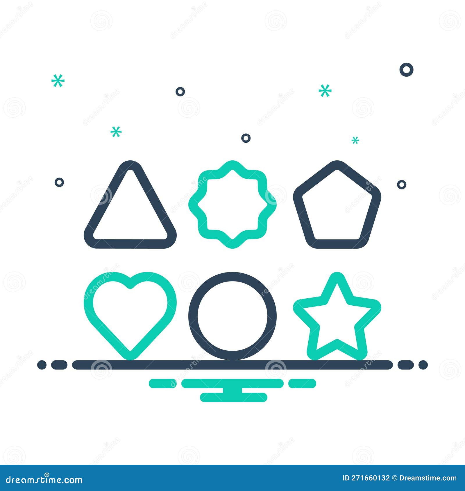 Mix Icon for Shapes, Feature and Magnitude Stock Vector - Illustration ...