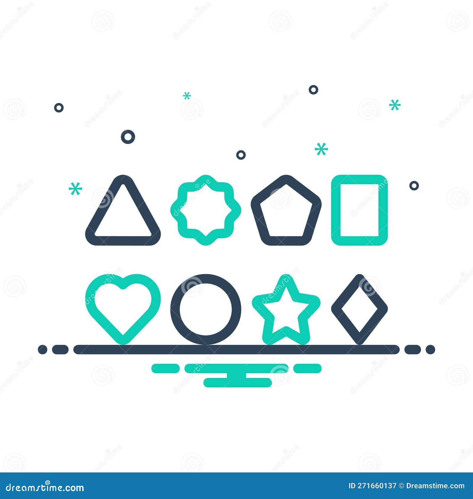 Mix Icon for Shapes, Size and Structure Stock Illustration ...