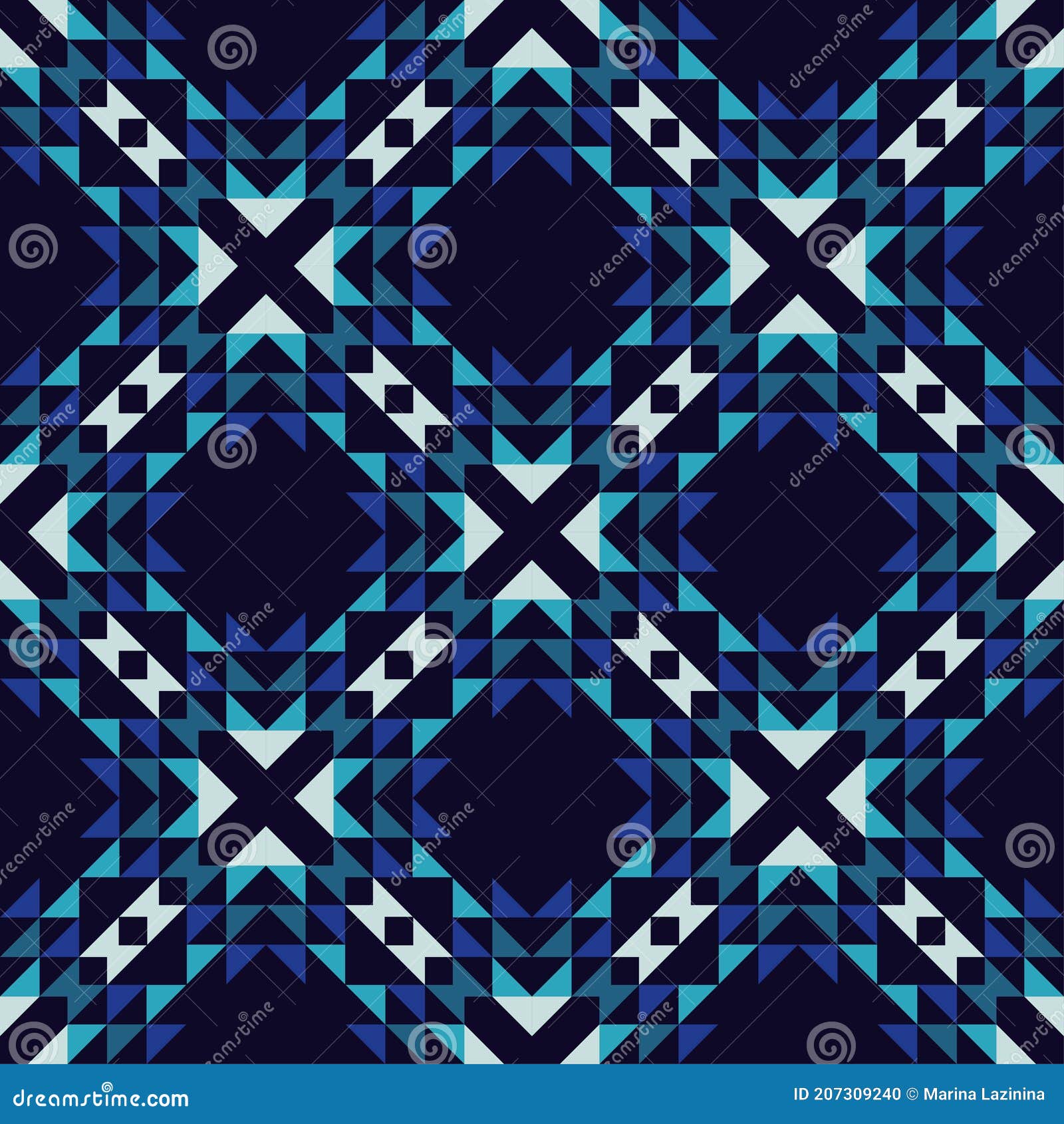 Shapes Made of Triangles. Aztec Elements. Boho Texture. Seamless ...