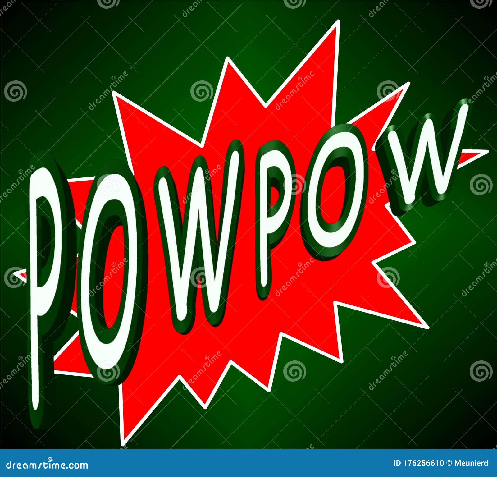 Shapes of POW POW Speech Cloud Bubbles Stock Illustration ...