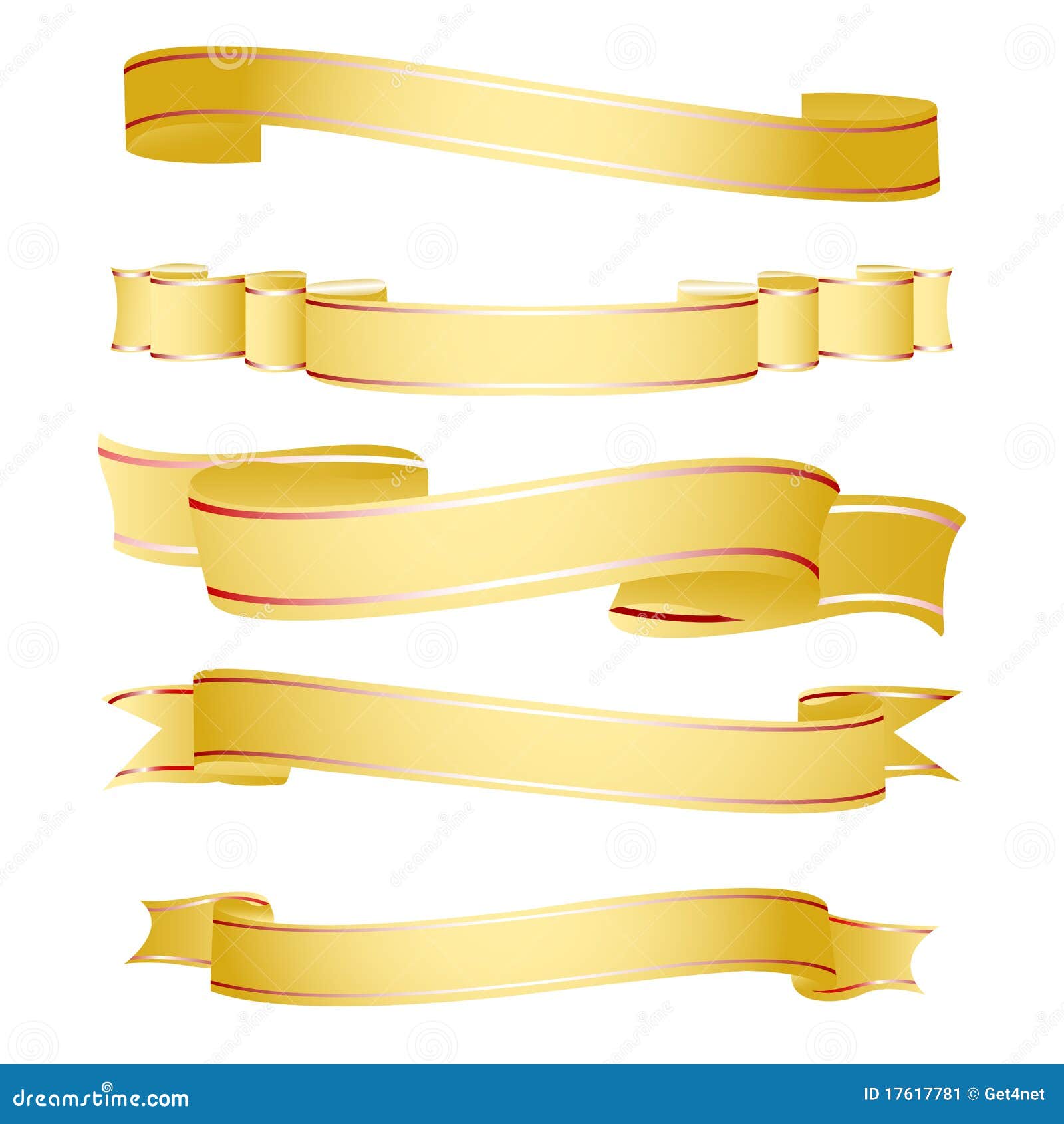 Shapes of ribbon stock illustration. Illustration of blank - 17617781