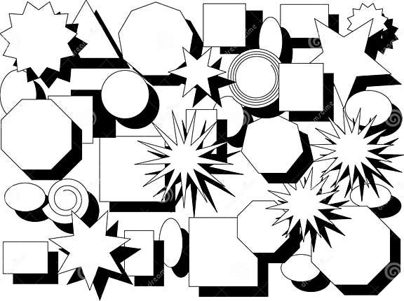 Shapes and shadows stock vector. Illustration of design - 4877669