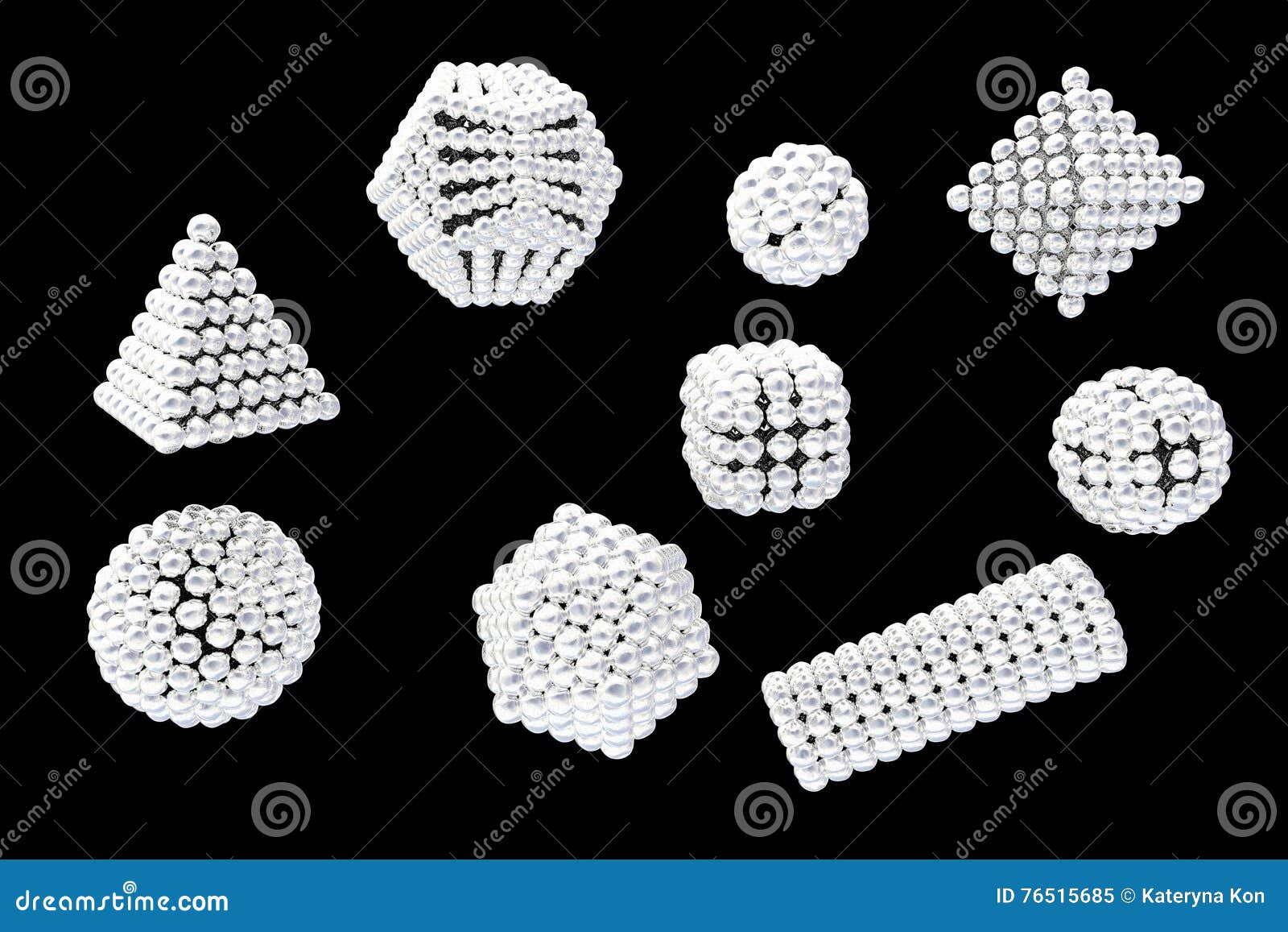 Shapes of Silver Nanoparticles Stock Illustration - Illustration of ...