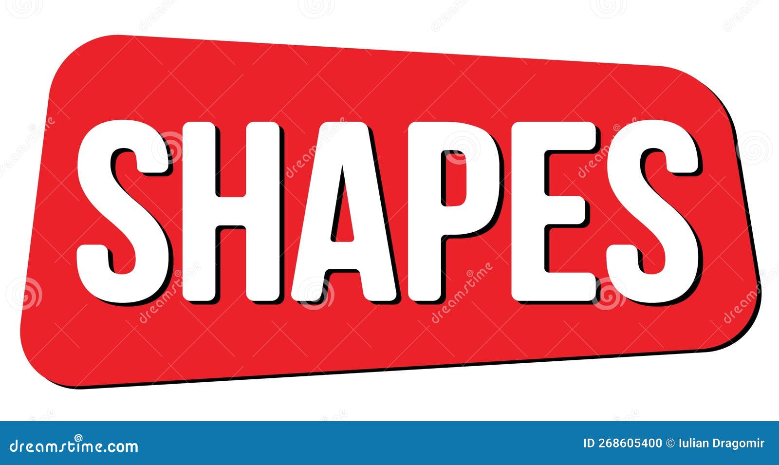 SHAPES Text on Red Trapeze Stamp Sign Stock Illustration - Illustration ...