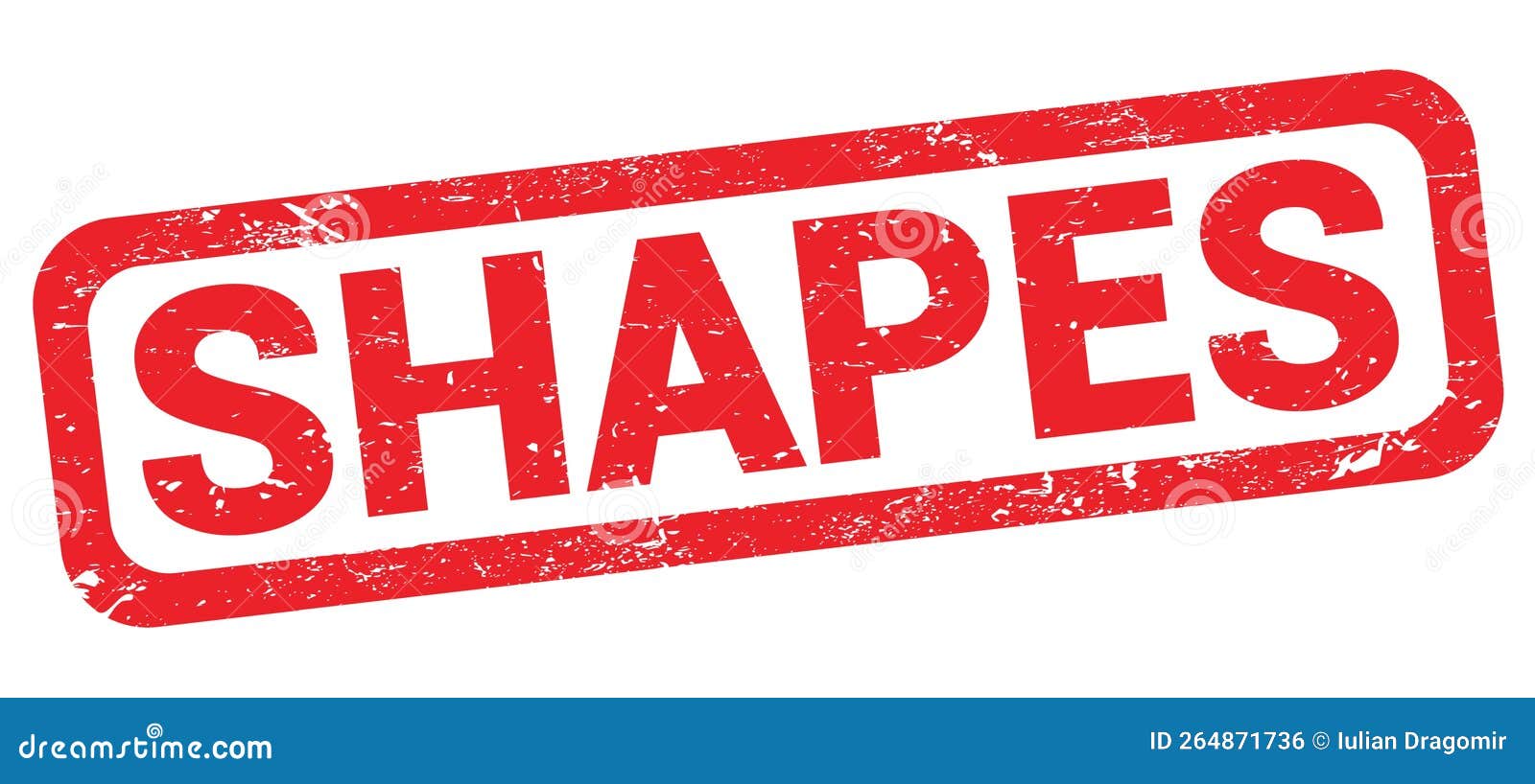SHAPES Text Written on Red Rectangle Stamp Stock Illustration ...
