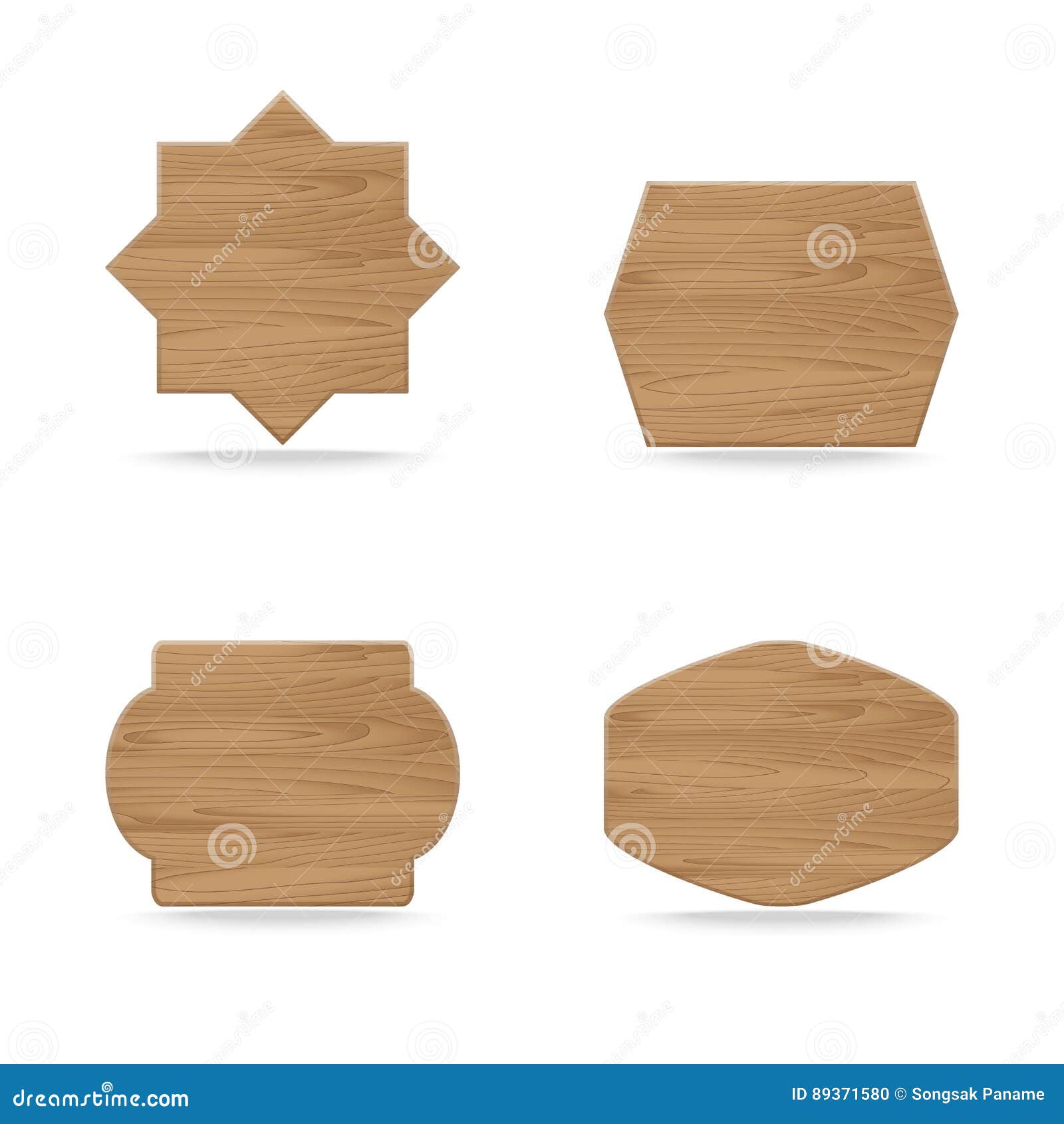 Shapes wooden sign boards stock vector. Illustration of guidepost ...