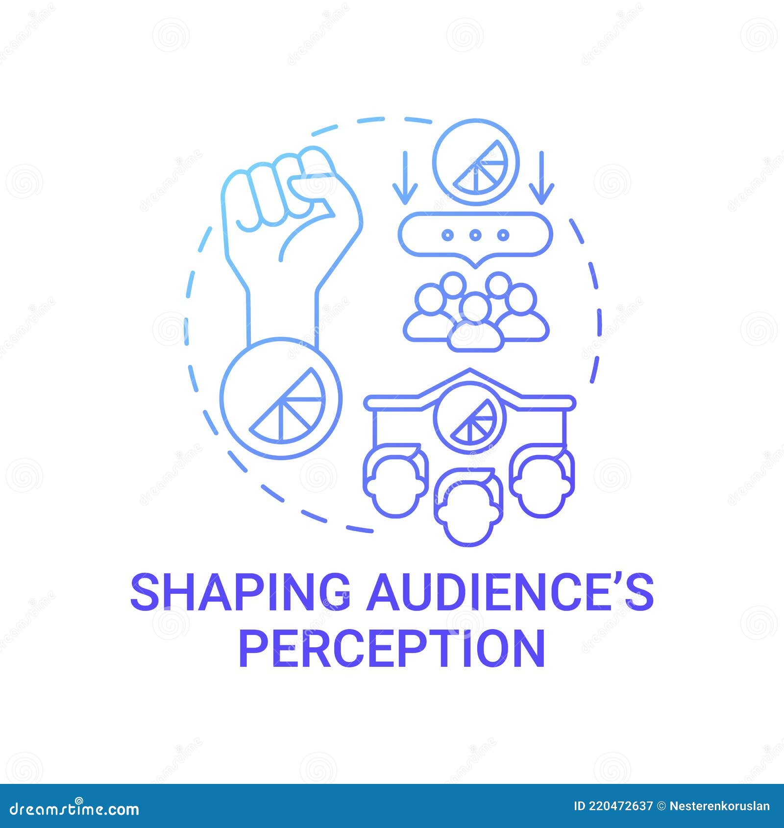 Shaping Audience Perception Concept Icon Stock Vector - Illustration of ...