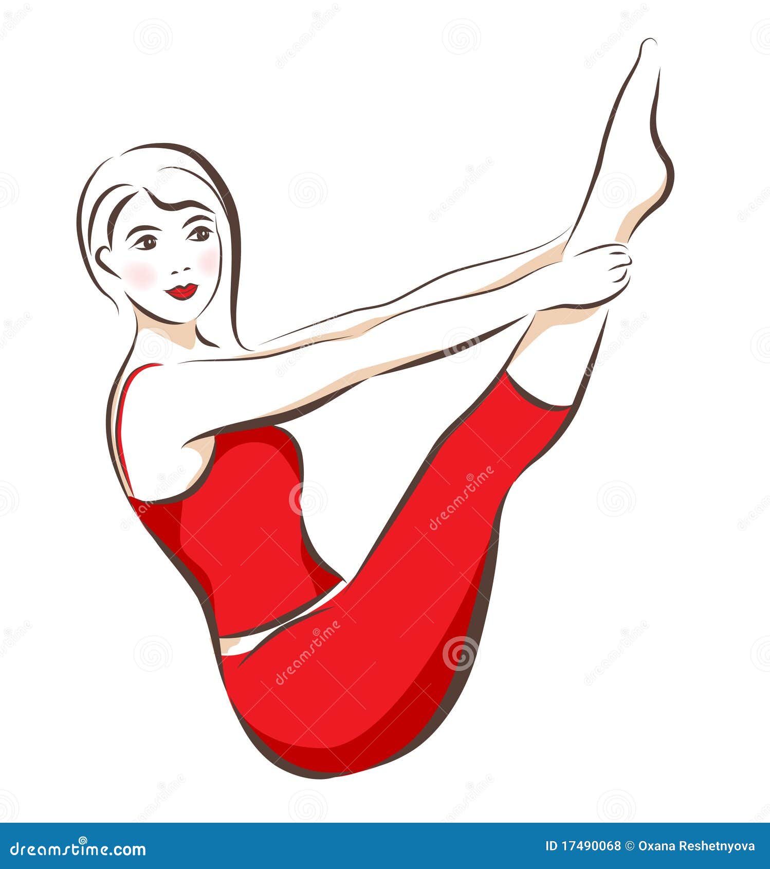 Shaping exercise stock vector. Illustration of aerobic - 17490068