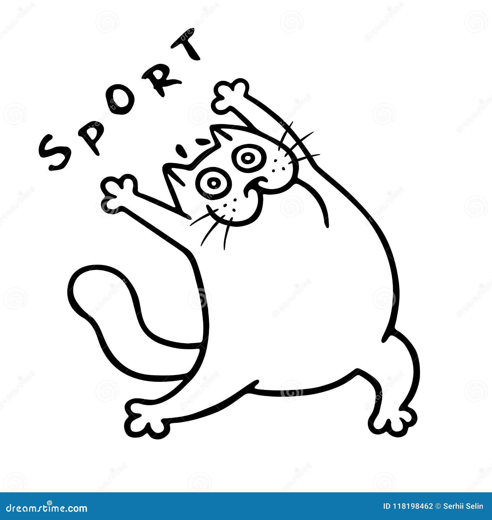 Shaping with the Fat Cat. Vector Illustration Stock Vector ...