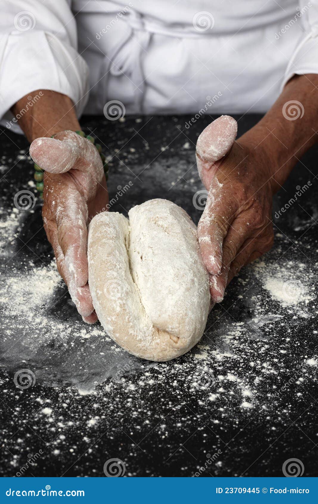Shaping the floured dough stock image. Image of selective - 23709445