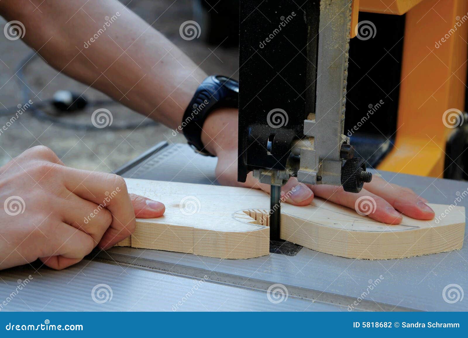 Shaping wood stock photo. Image of woodwork, fingers, handmade - 5818682