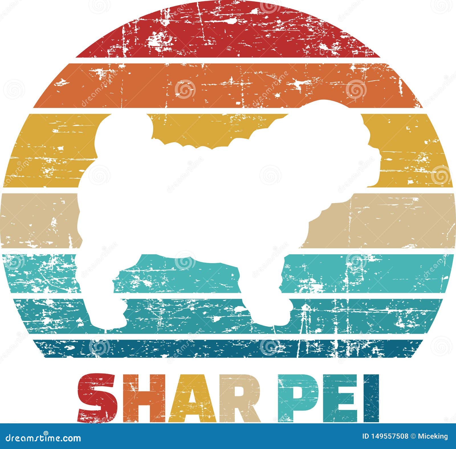 Shar Pei vintage stock vector. Illustration of symbol - 149557508