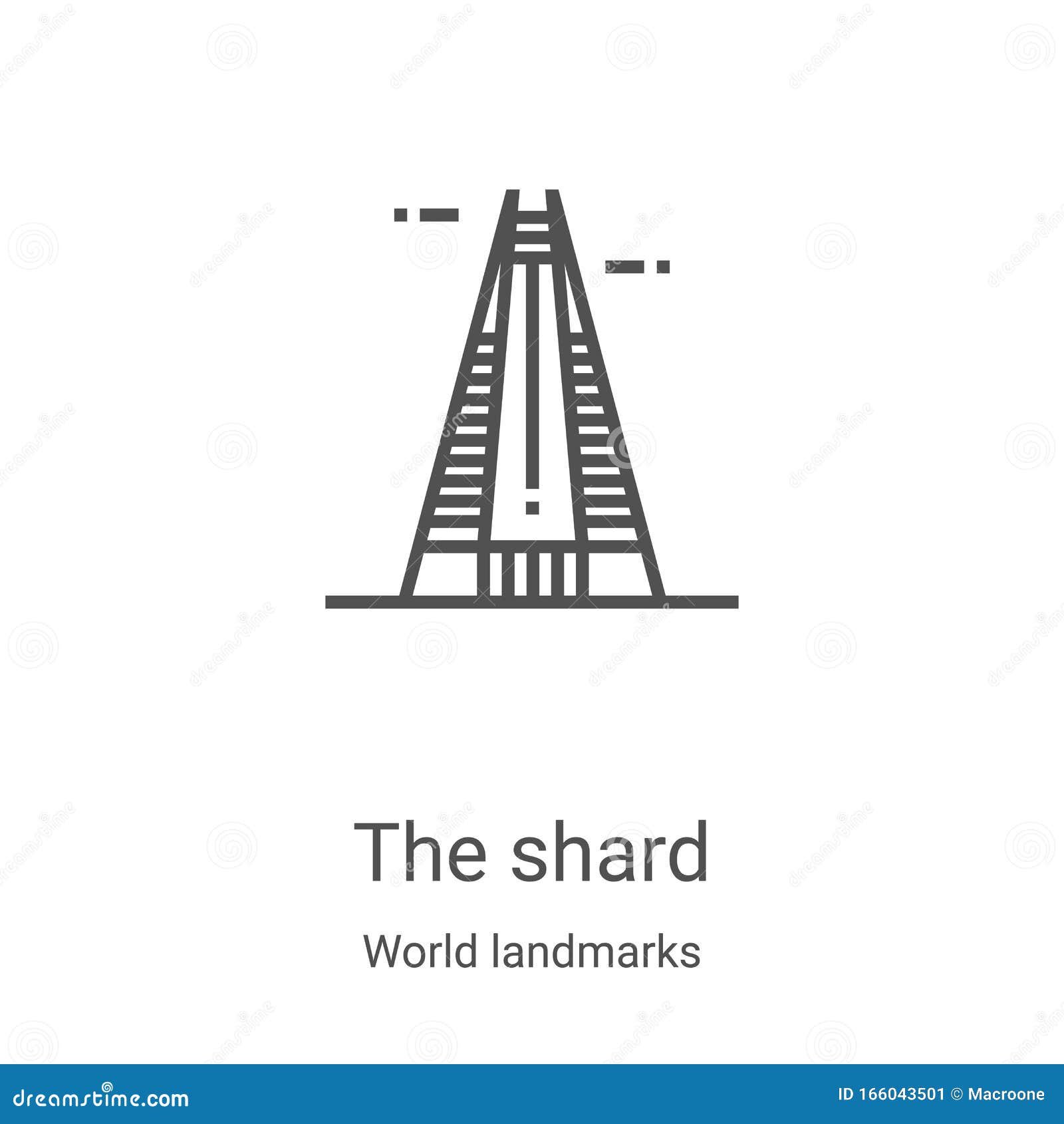 The Shard Icon Vector from World Landmarks Collection. Thin Line the ...