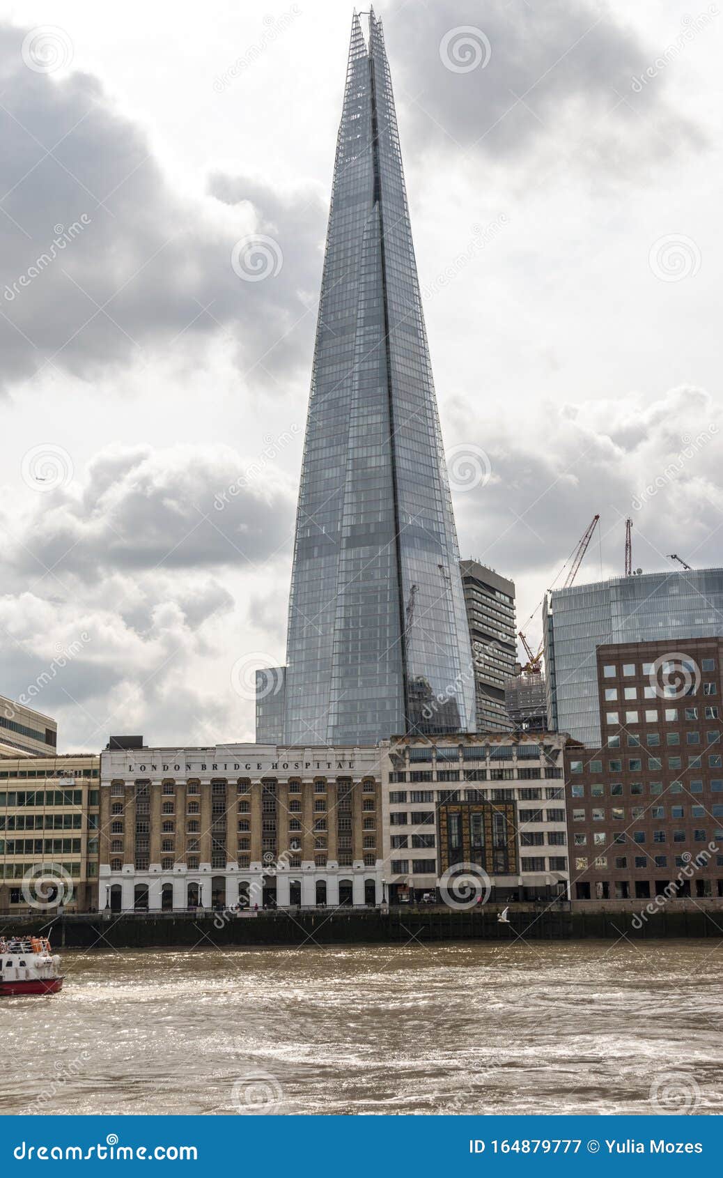 The Shard Skyscraper and River Thames Editorial Photography - Image of ...