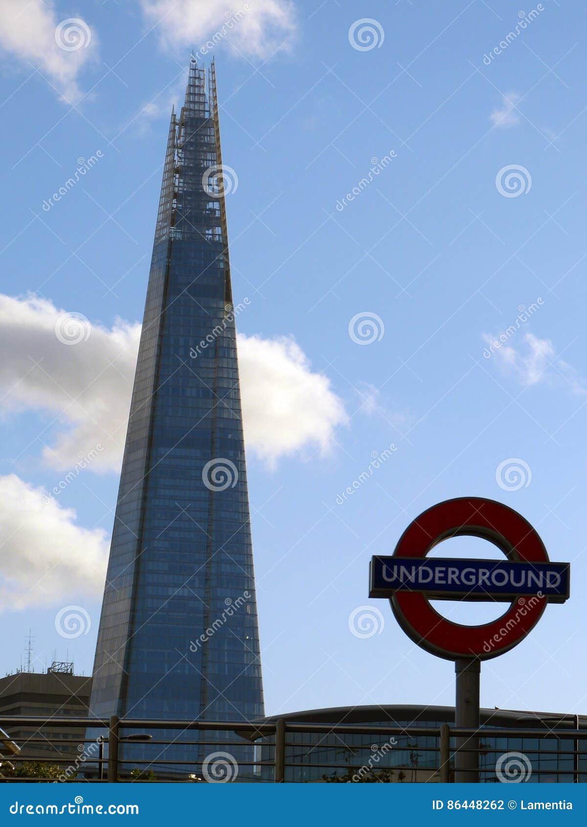 The Shard and Underground Sign Editorial Photography - Image of shard ...