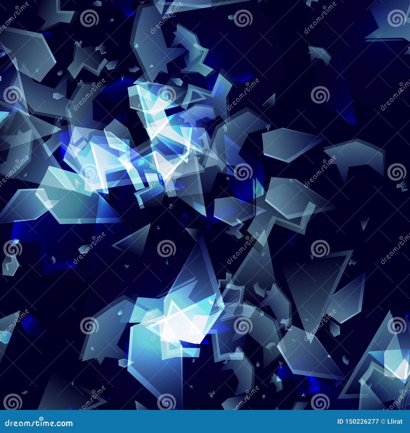 Shards of Broken Glass. Abstract Ct Vector Explosion. Shining ...