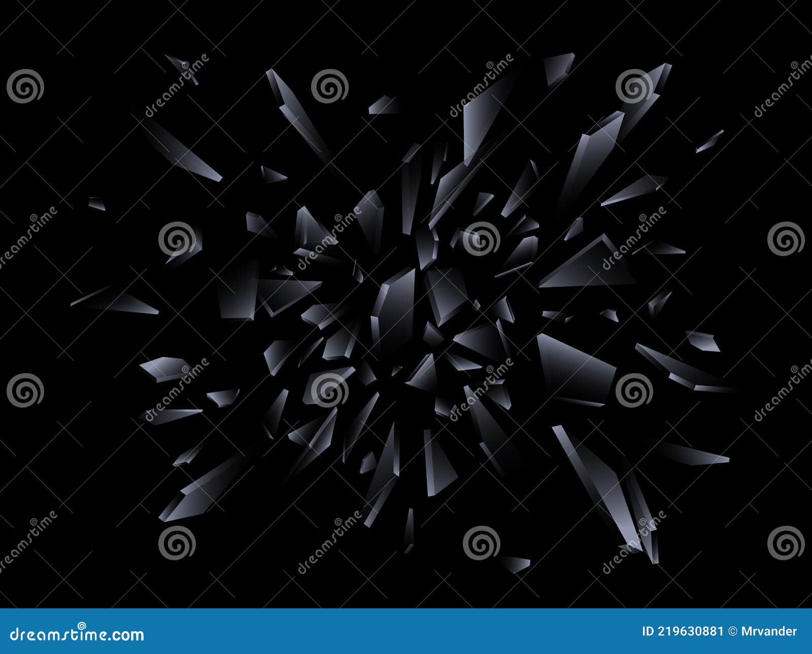 Shards Of Broken Glass Abstract Explosion Stock Vector Illustration Of Fragment Glass 219630881