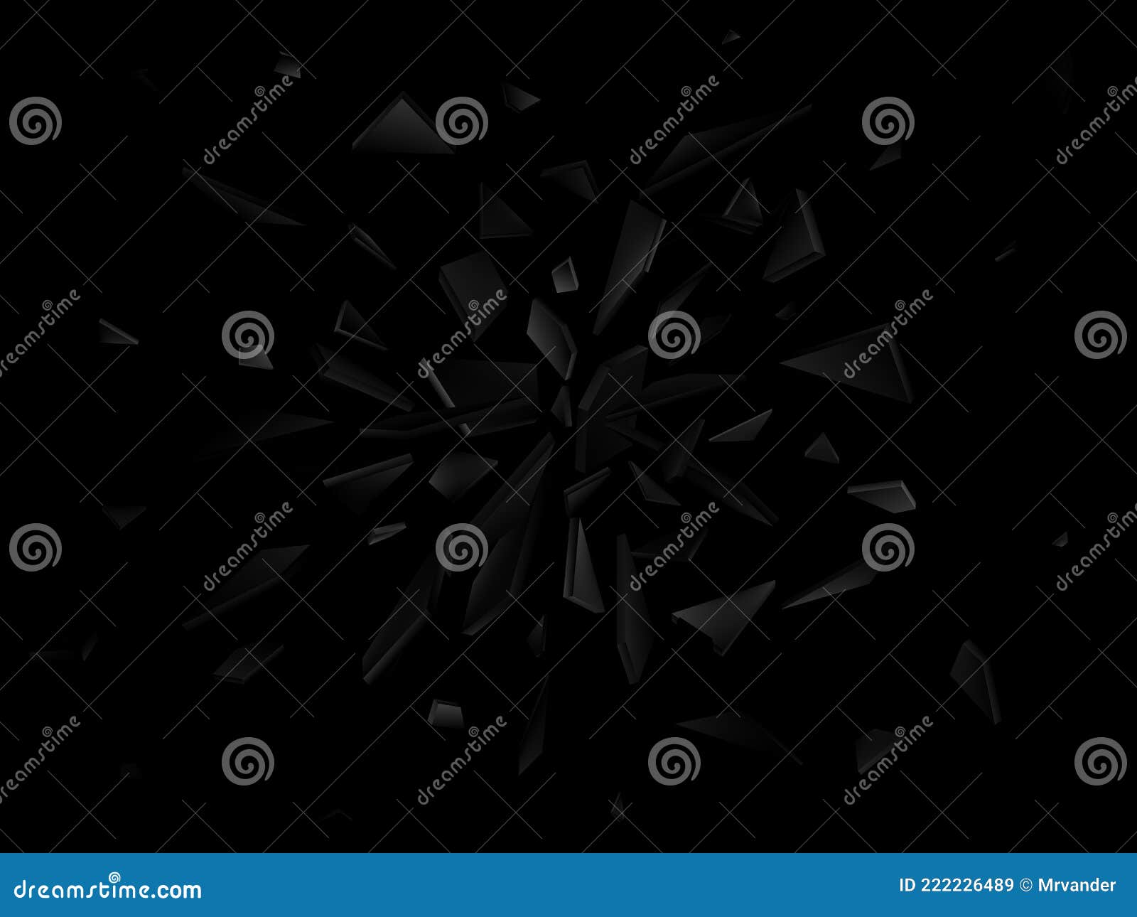 Shards of Broken Glass. Abstract Explosion Stock Vector - Illustration ...