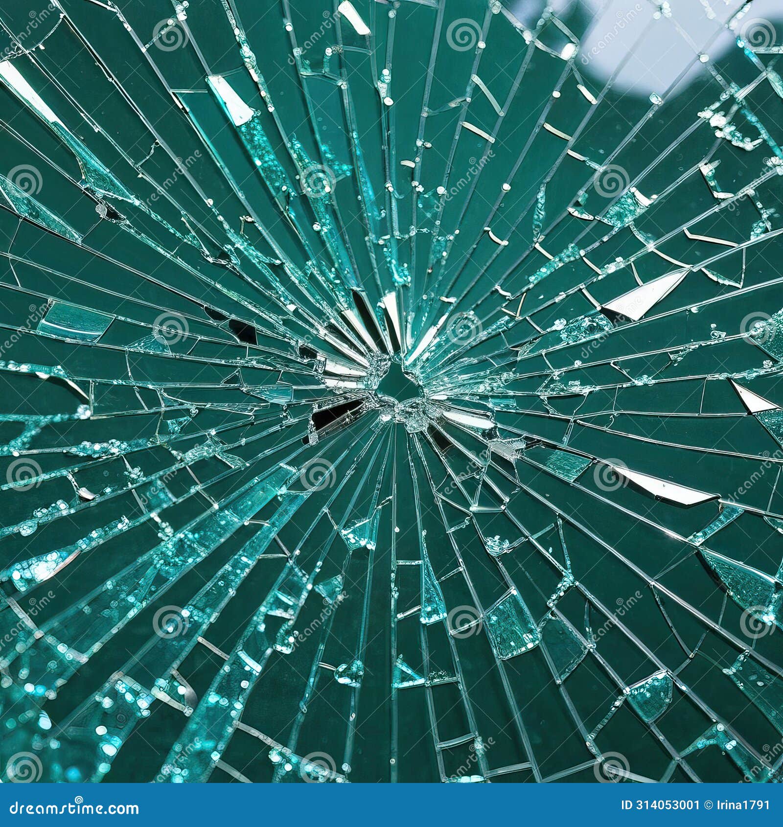 Shards of Broken Glass. Color Illustration with Space for Text Stock ...