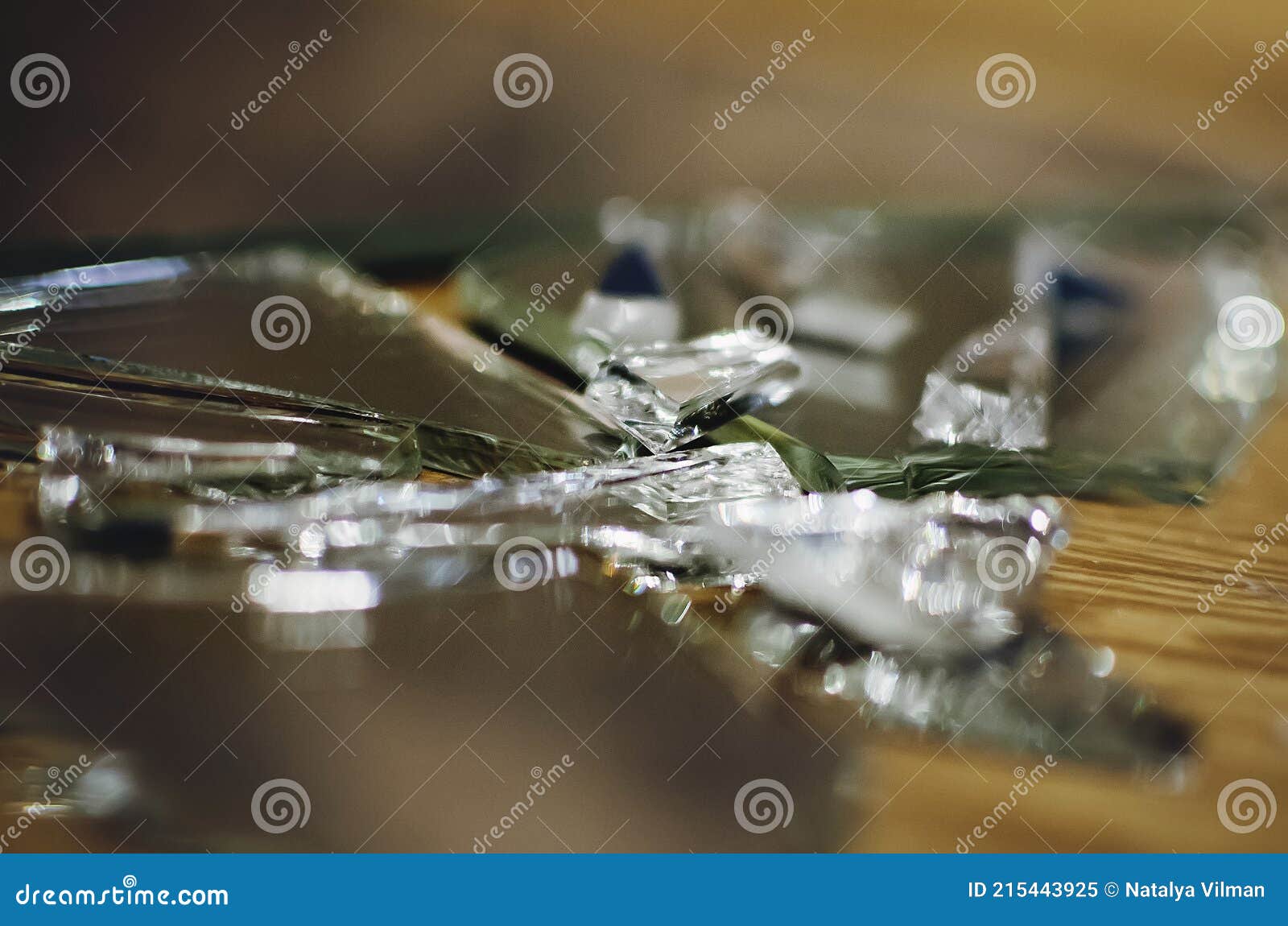Shards of a Broken Mirror, Close-up Stock Image - Image of crash ...