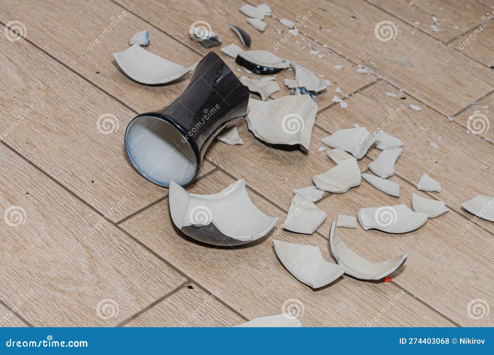 Shards of a Broken Vase on the Floor Stock Photo - Image of ancient ...
