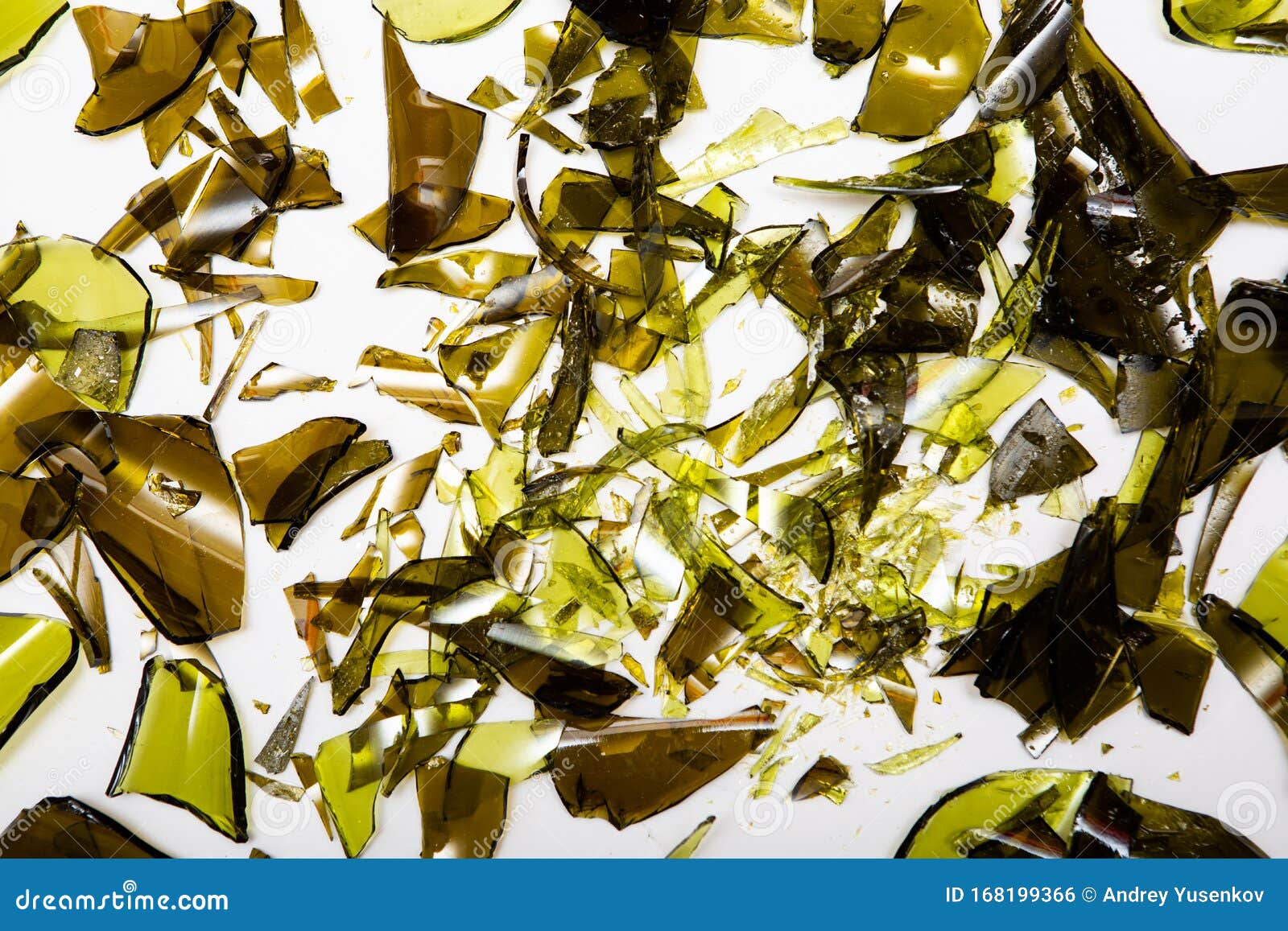 Broken Glass Wine Bottles on a White Background Stock Photo - Image of ...