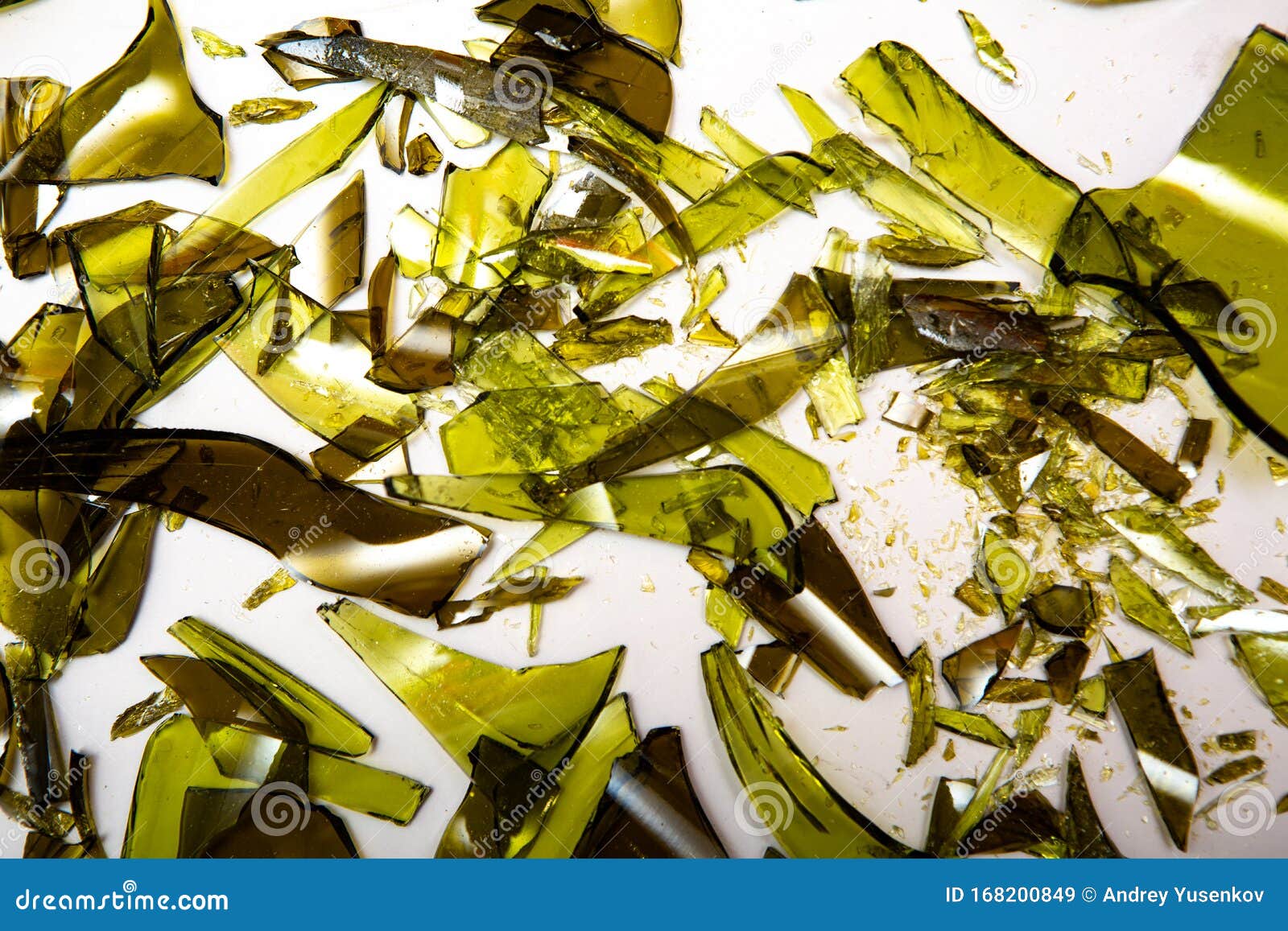 Broken Glass Wine Bottles on a White Background Stock Image - Image of ...