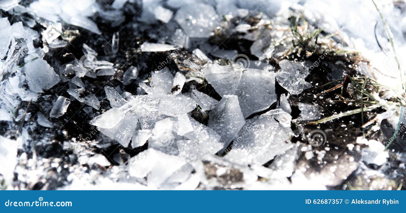 The shards of ice stock image. Image of fractured, crystal - 62687357