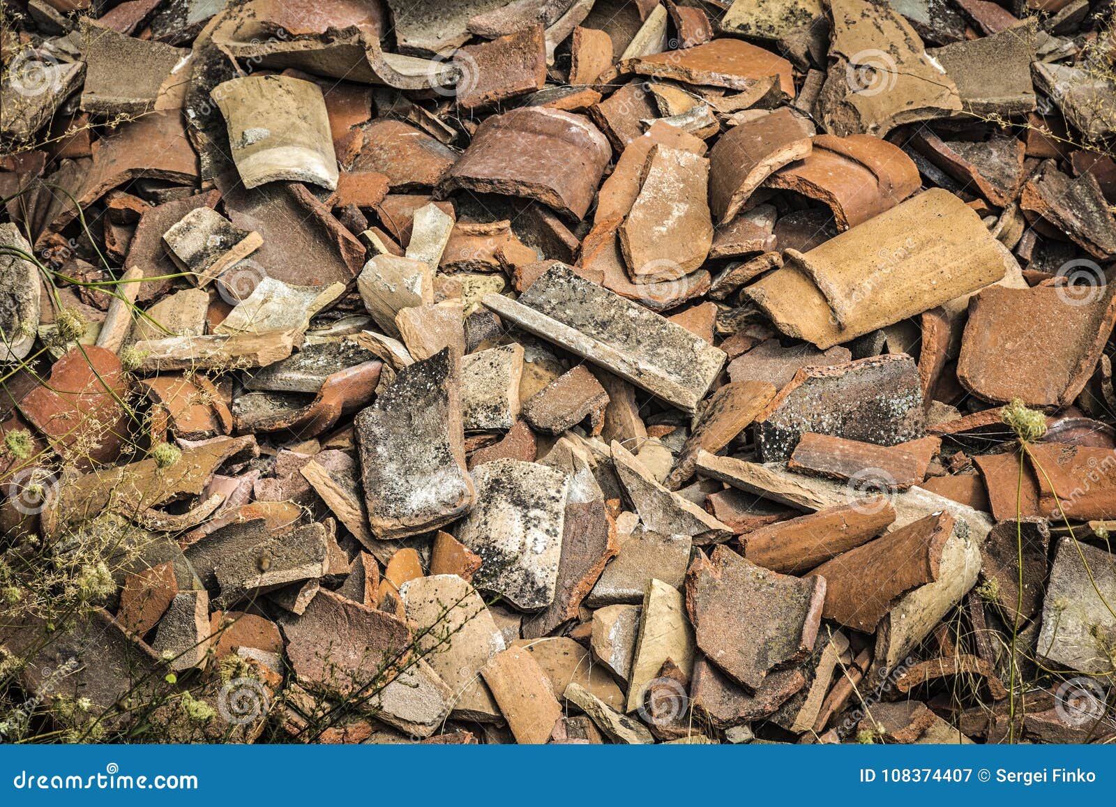 Shards of pottery stock image. Image of artifact, civilization - 108374407