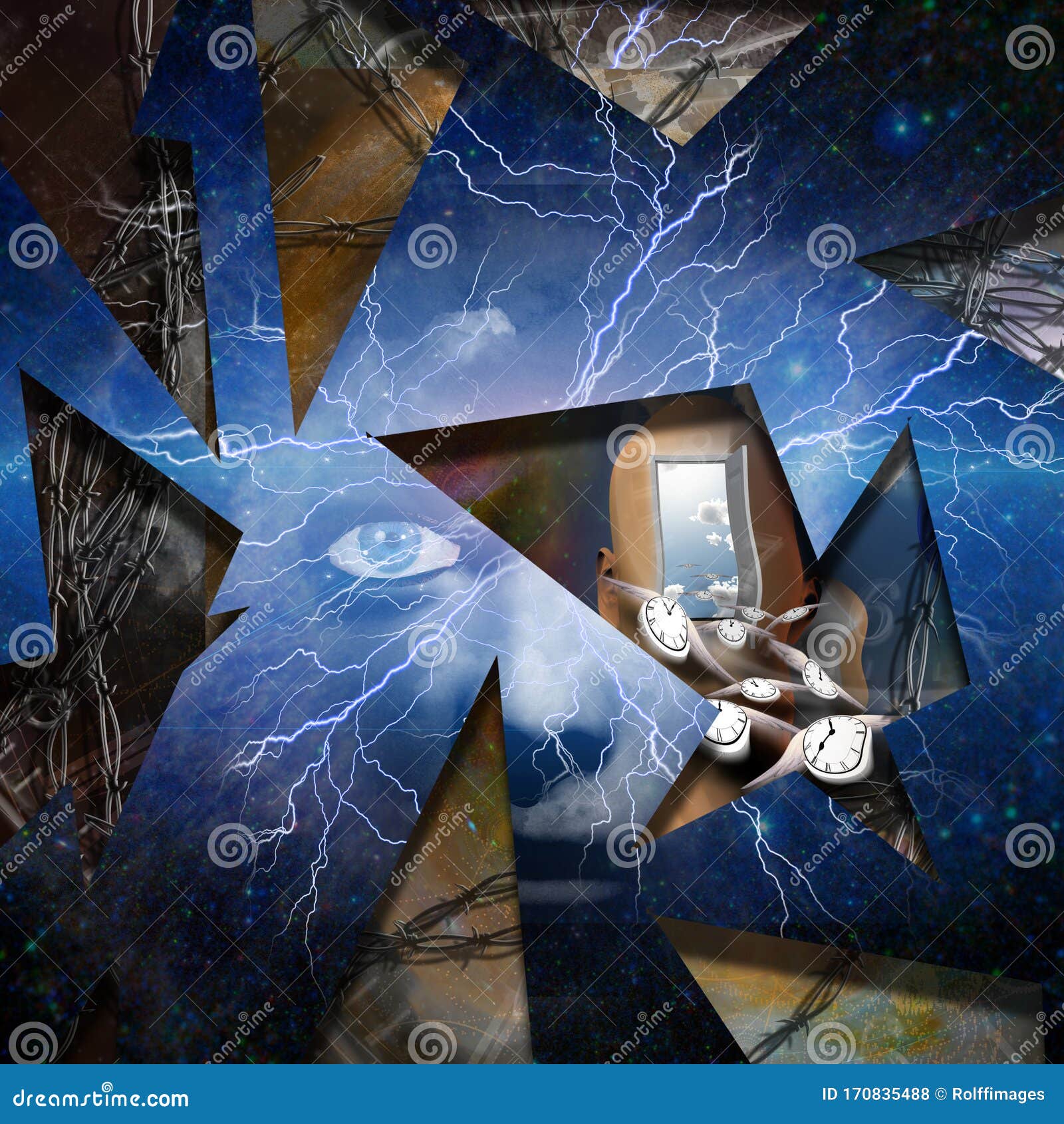 Shards of reality stock illustration. Illustration of eternity - 170835488