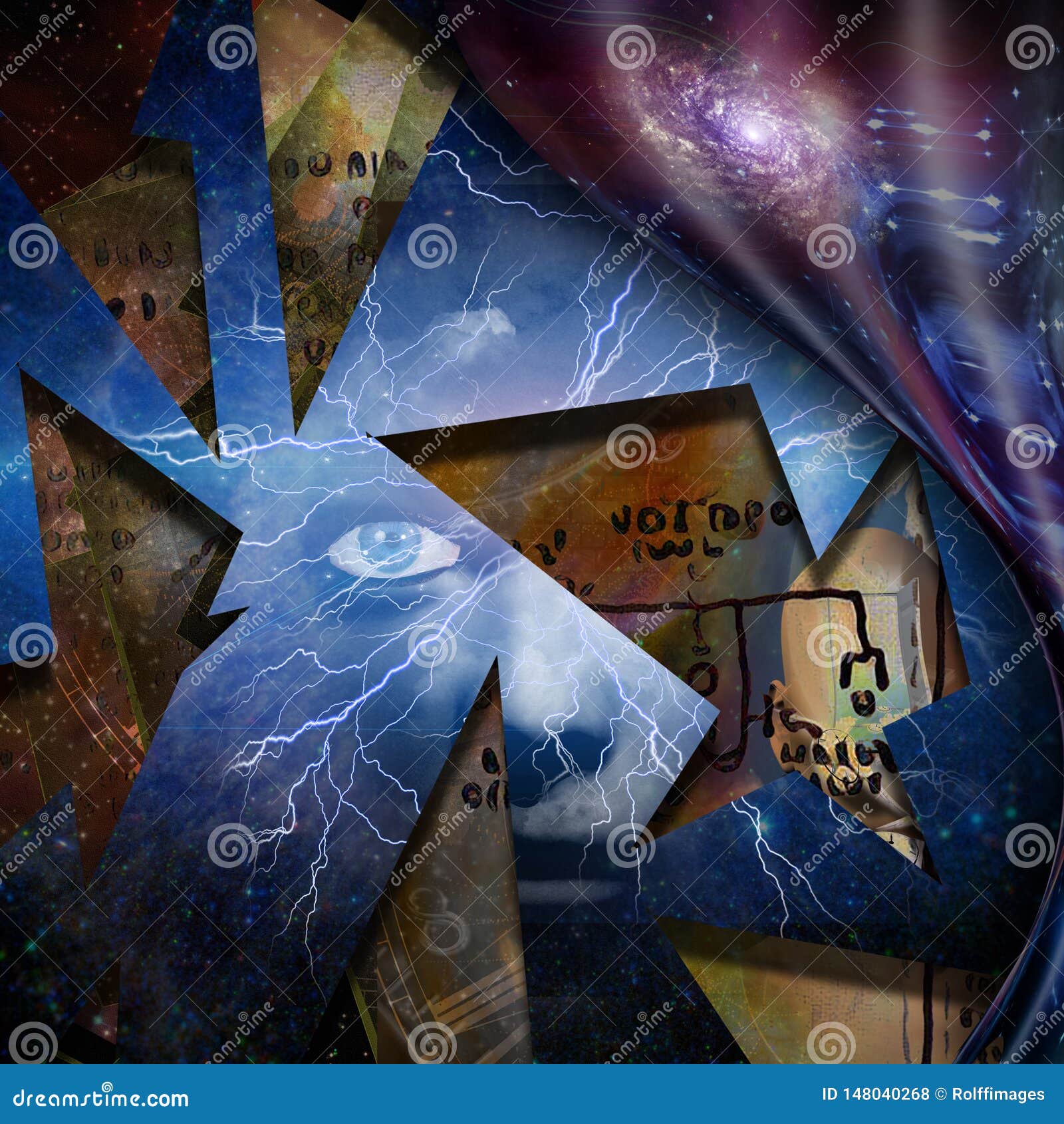 Shards of reality stock illustration. Illustration of abstract - 148040268