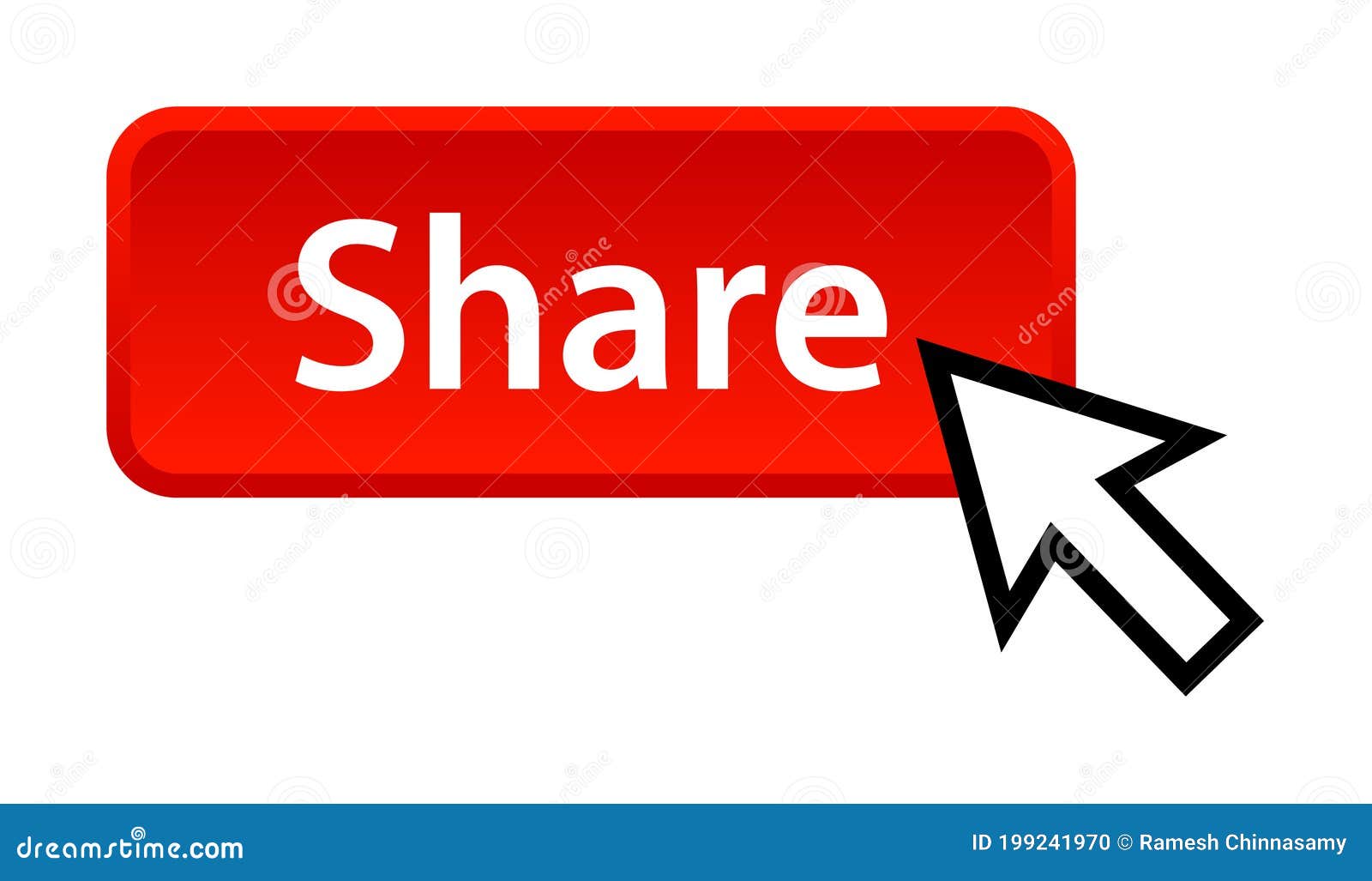 Share button stock vector. Illustration of hand, application - 199241970