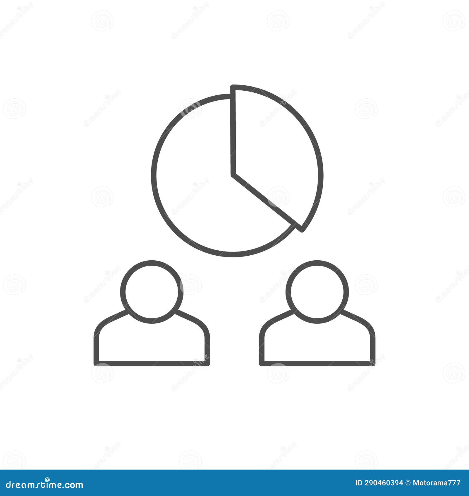 Share Allocation Line Outline Icon Stock Illustration - Illustration of ...