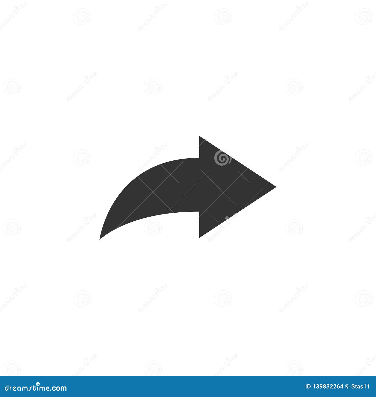 Share Arrow Icon in Simple Design. Vector Illustartion Stock Vector ...