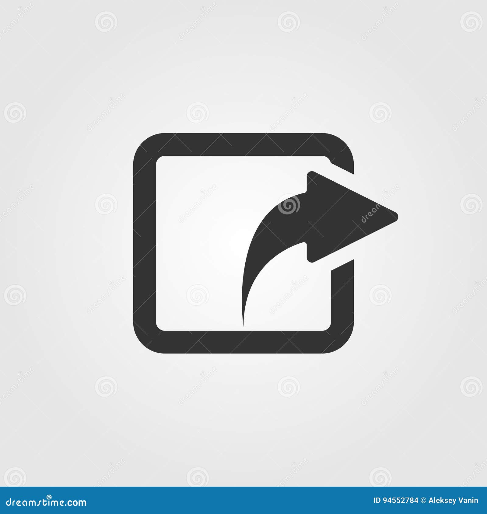 Share Arrow Icon Vector, Solid Illustration, Pictogram Isolated on Gray ...