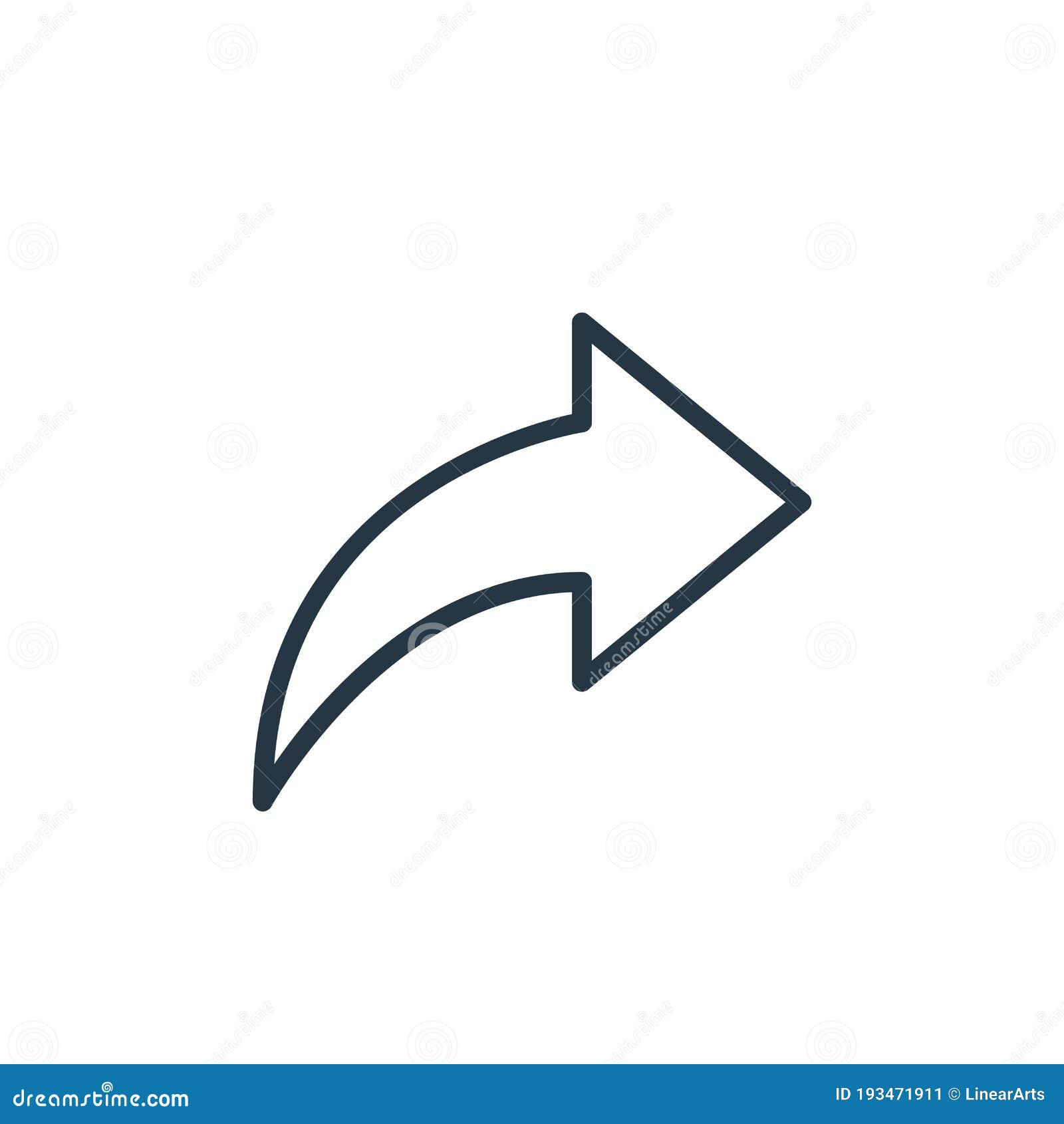 Share Arrow Icon Vector from User Interface Concept. Thin Line ...