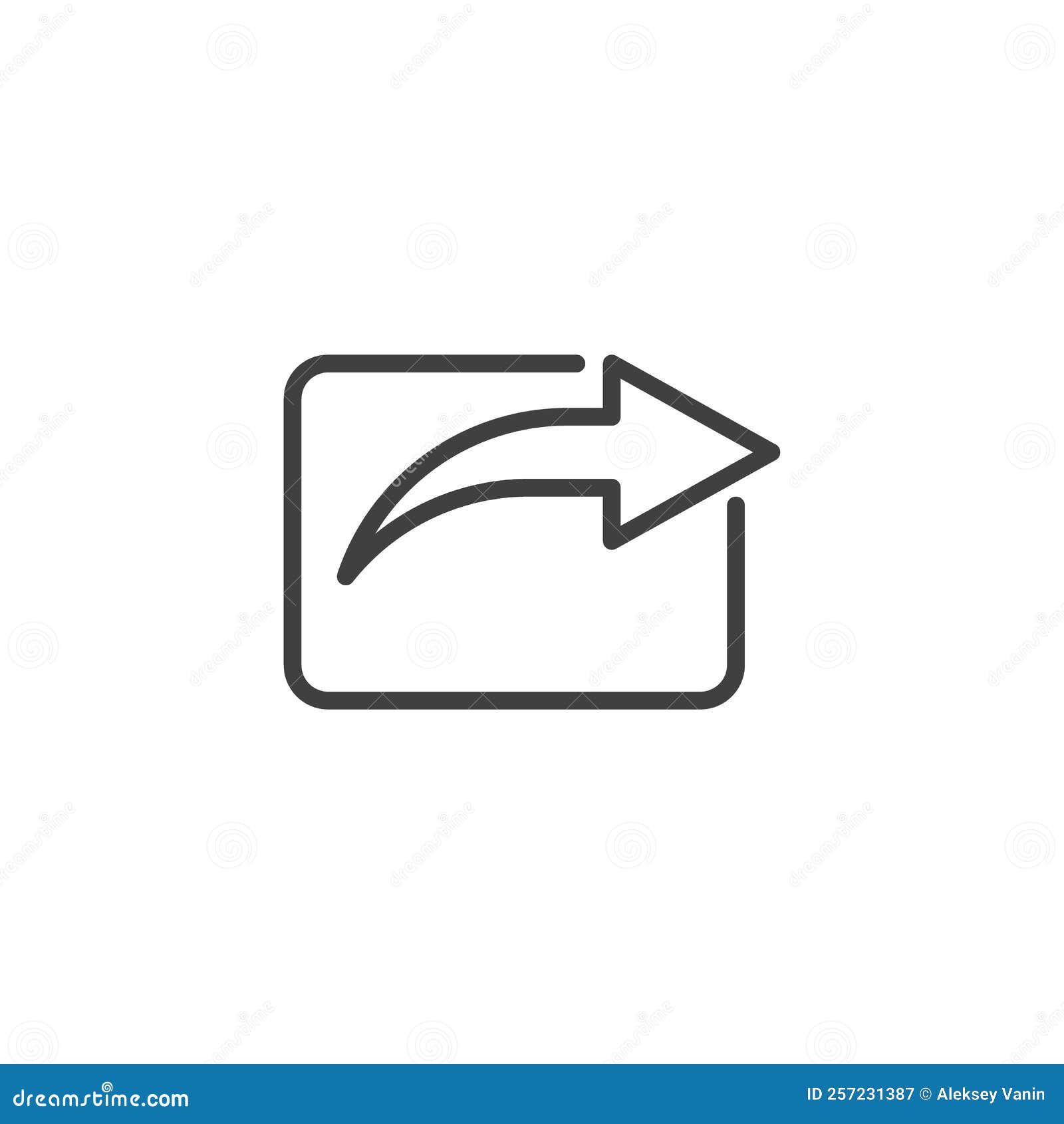 Share arrow line icon stock vector. Illustration of simple - 257231387