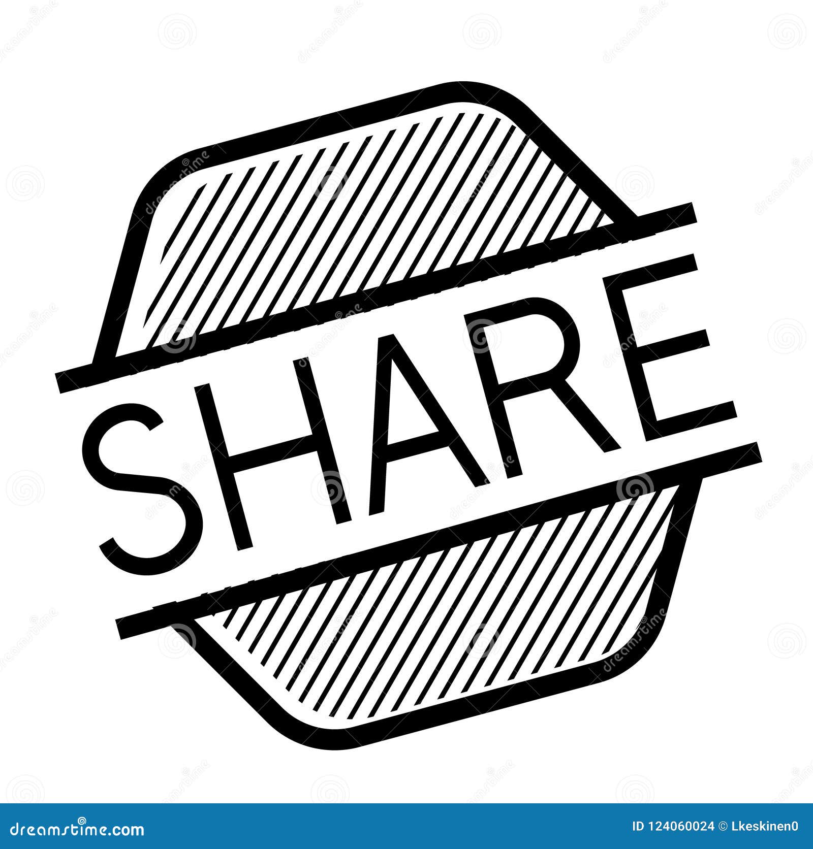 Share black stamp stock vector. Illustration of internet - 124060024