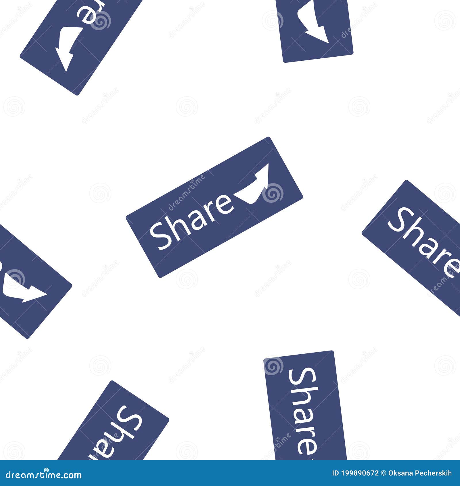 Share Button Icon Seamless Pattern on a White Background Stock Vector ...