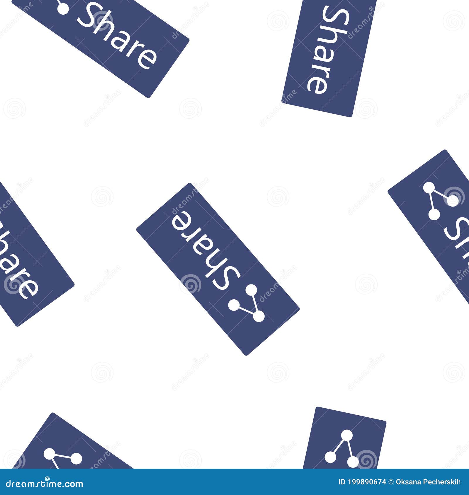 Share Button Icon Seamless Pattern on a White Background Stock Vector ...