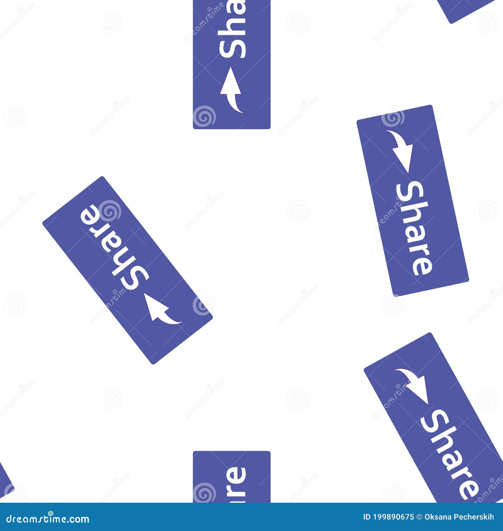 Share Button Icon Seamless Pattern on a White Background Stock Vector ...