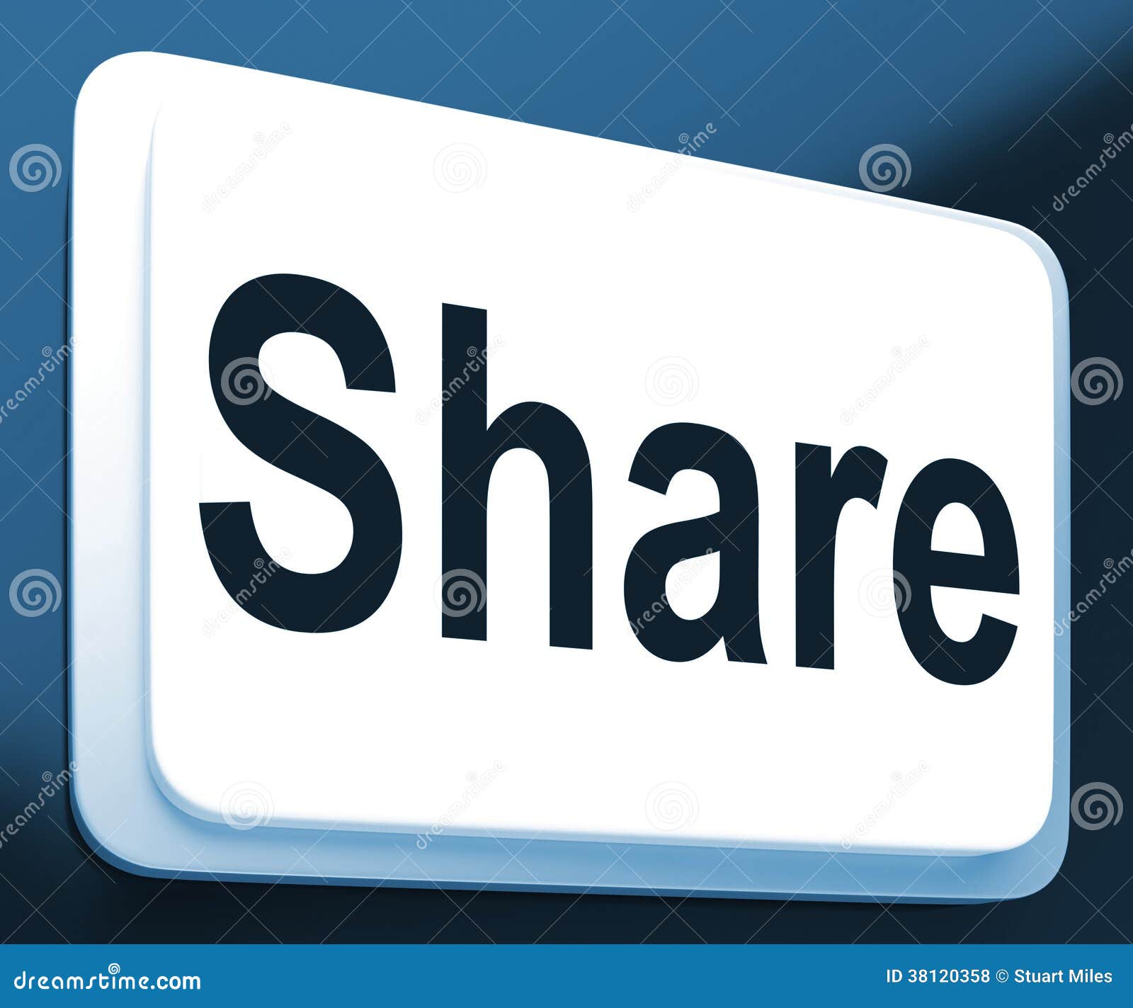 Share Button Shows Sharing Webpage or Picture Online Stock Illustration ...