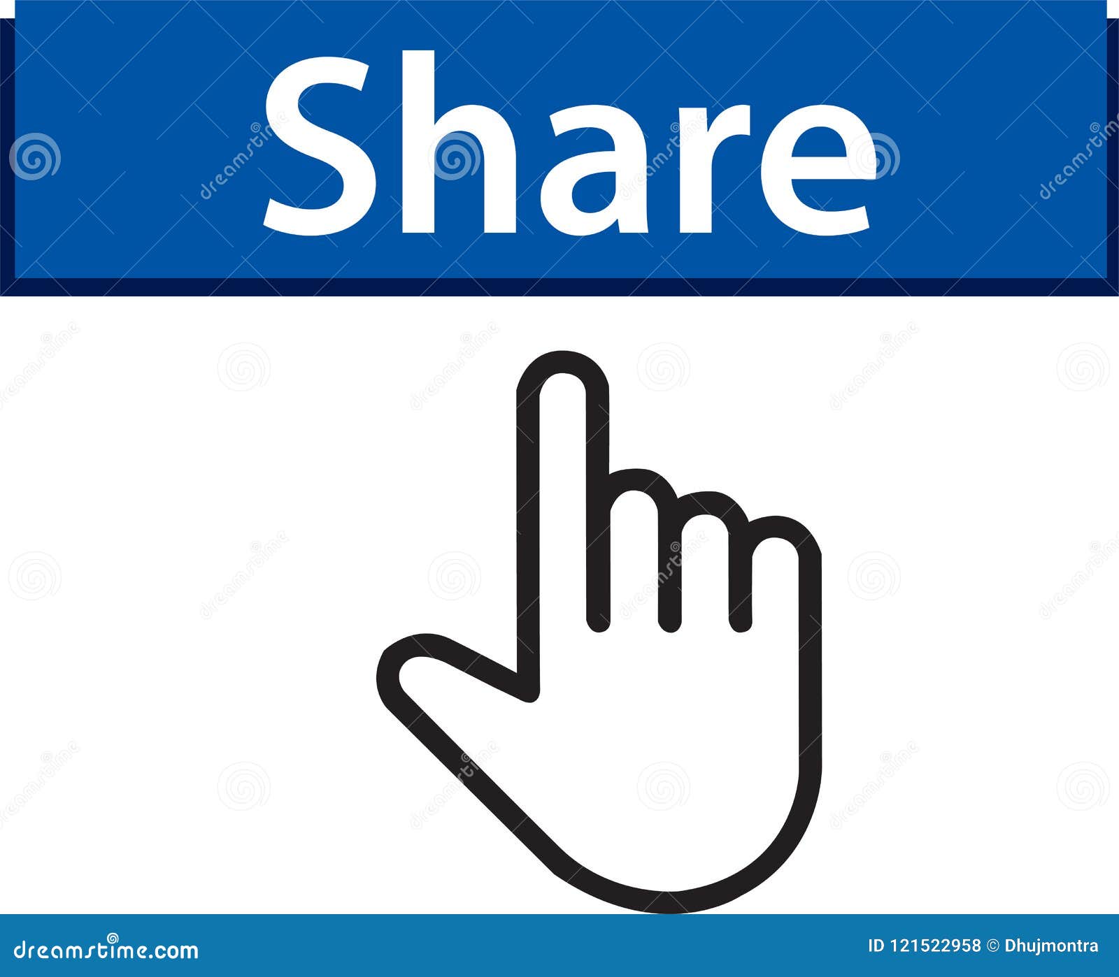 Share Button Style No.5 Vector Stock Vector - Illustration of thumb ...