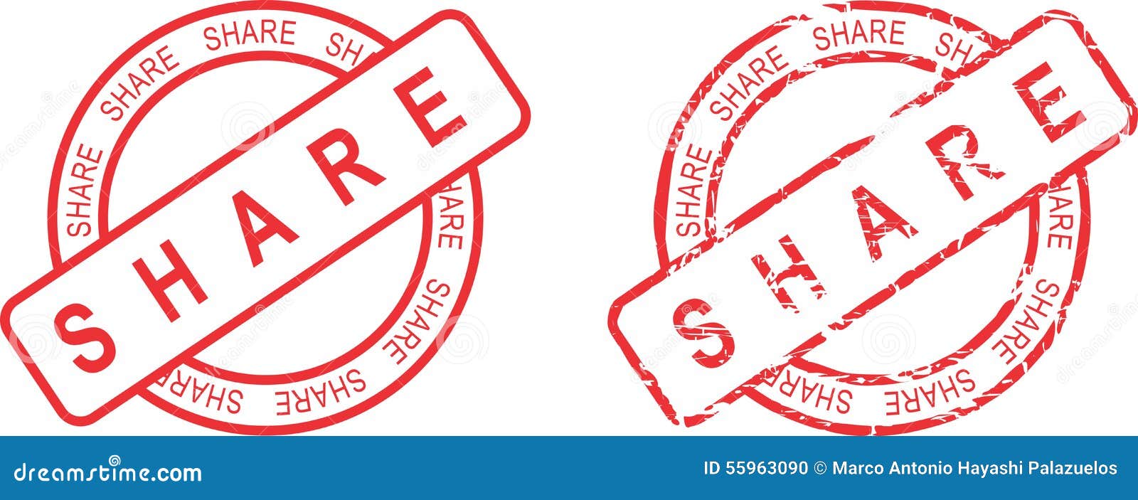 Share Circle Red Stamp Sticker Stock Vector - Illustration of message ...