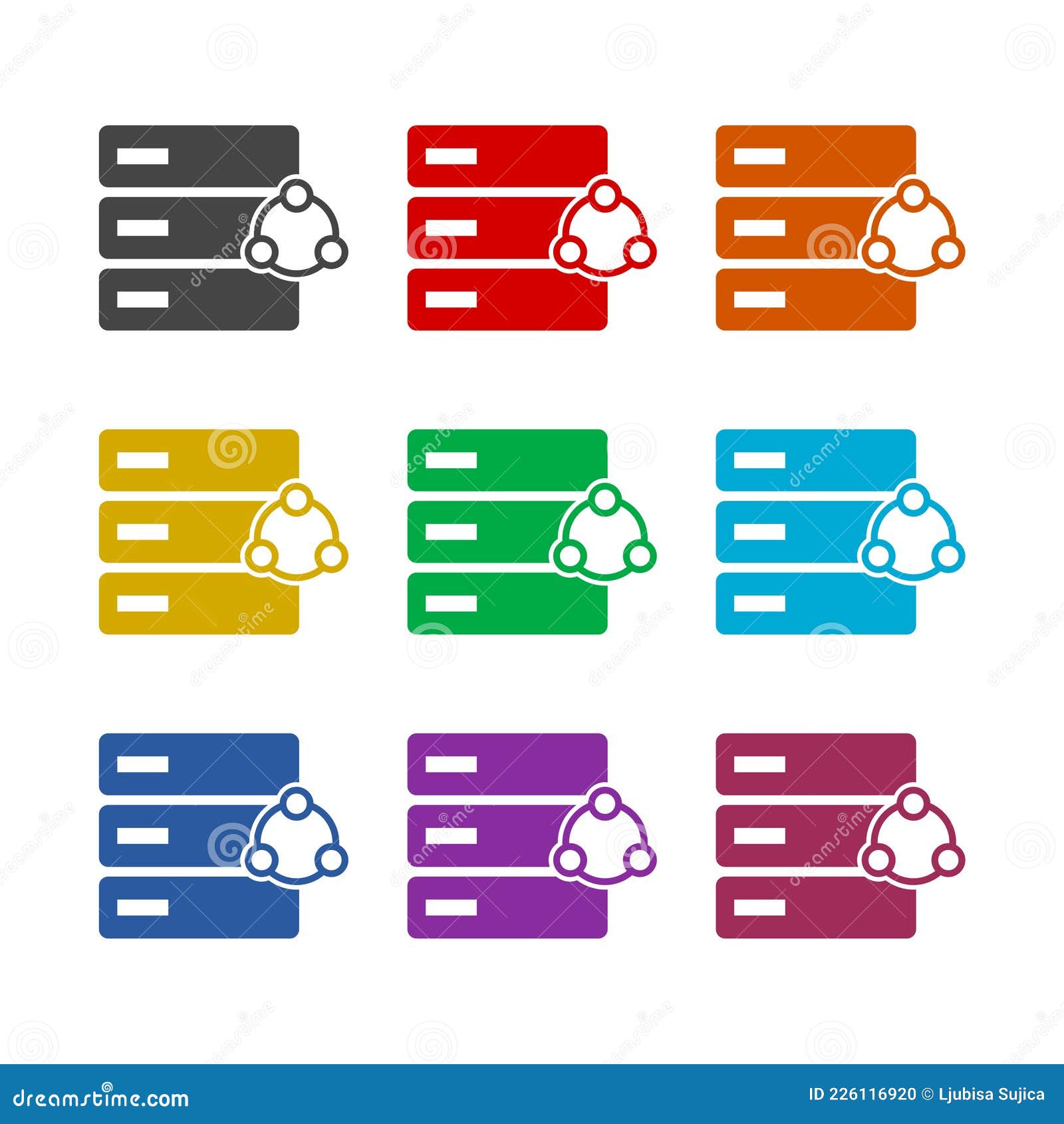 Share Color Icon Set Design Stock Vector - Illustration of comment ...