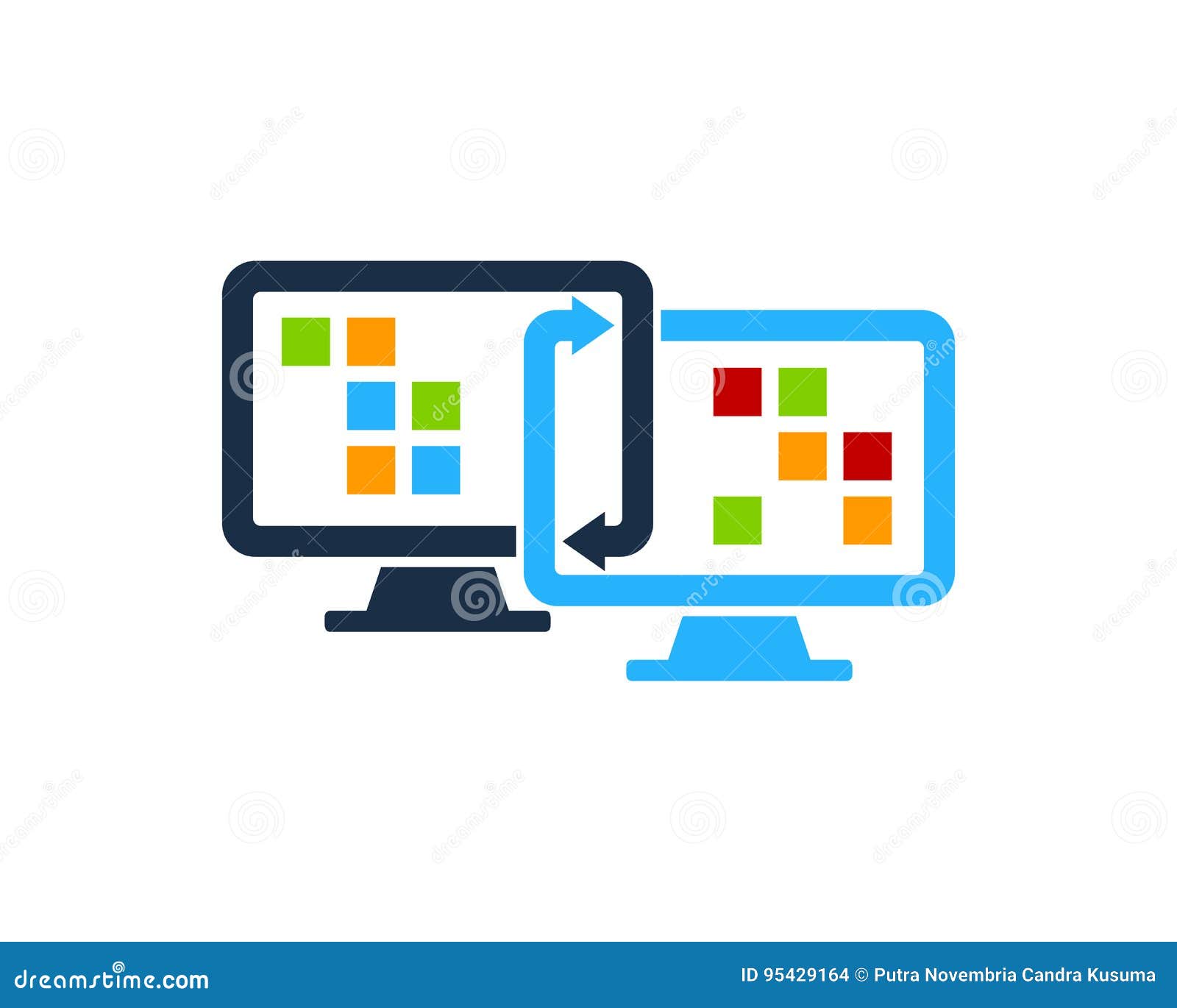 Share Computer Icon Logo Design Element Stock Vector - Illustration of ...